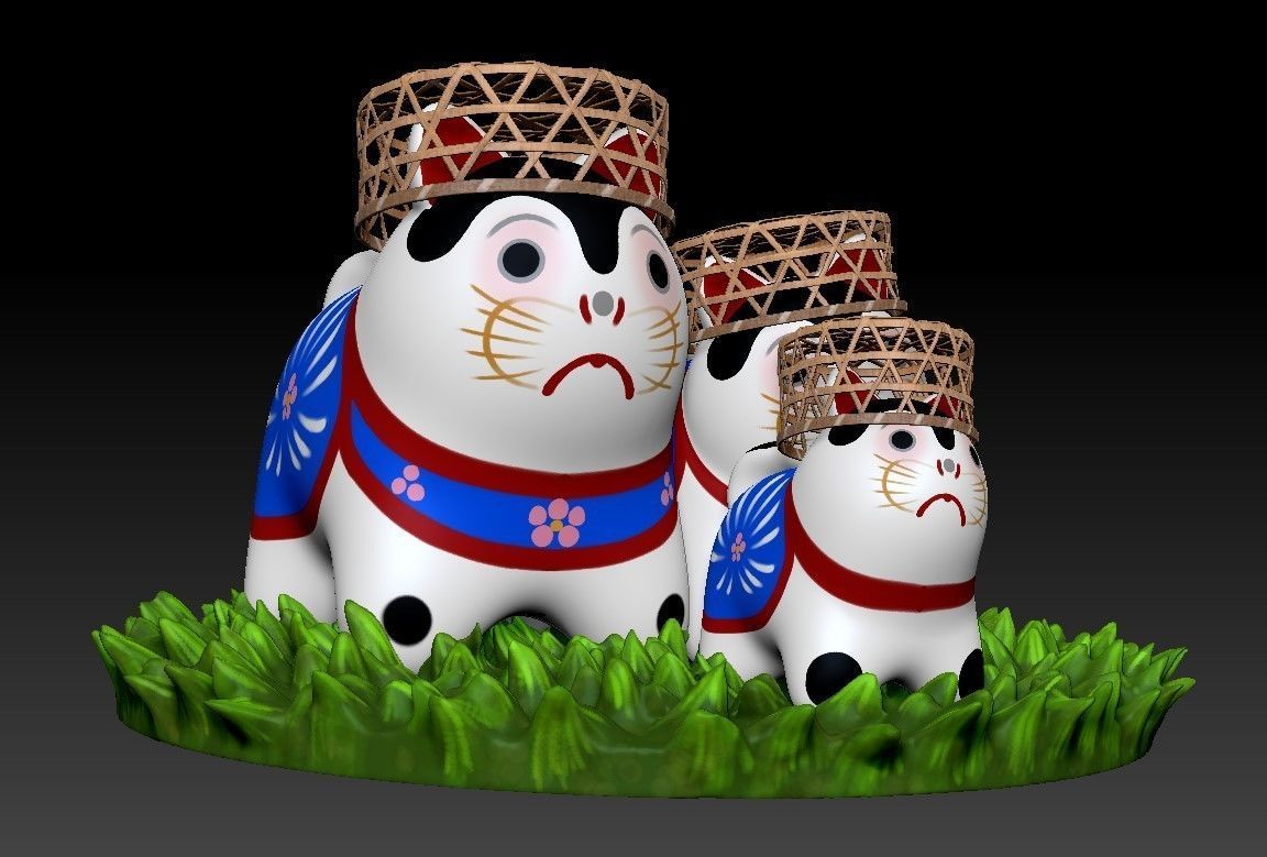 Japan maskot Inuhariko 3D model 3D printable | CGTrader
