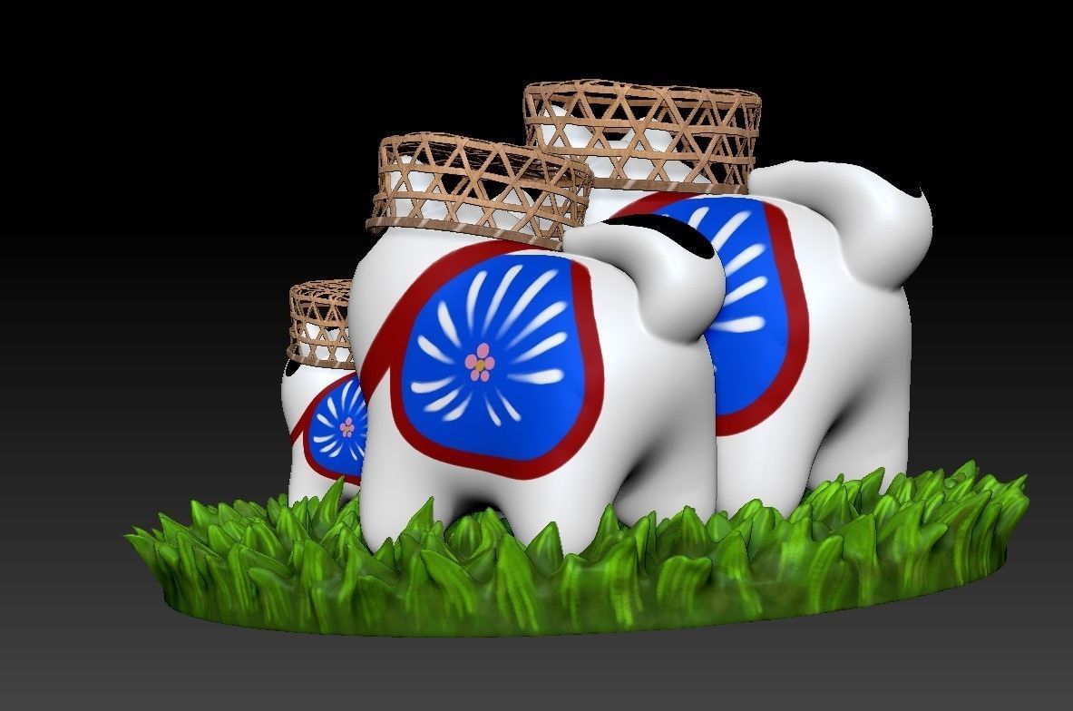 Japan maskot Inuhariko 3D model 3D printable | CGTrader