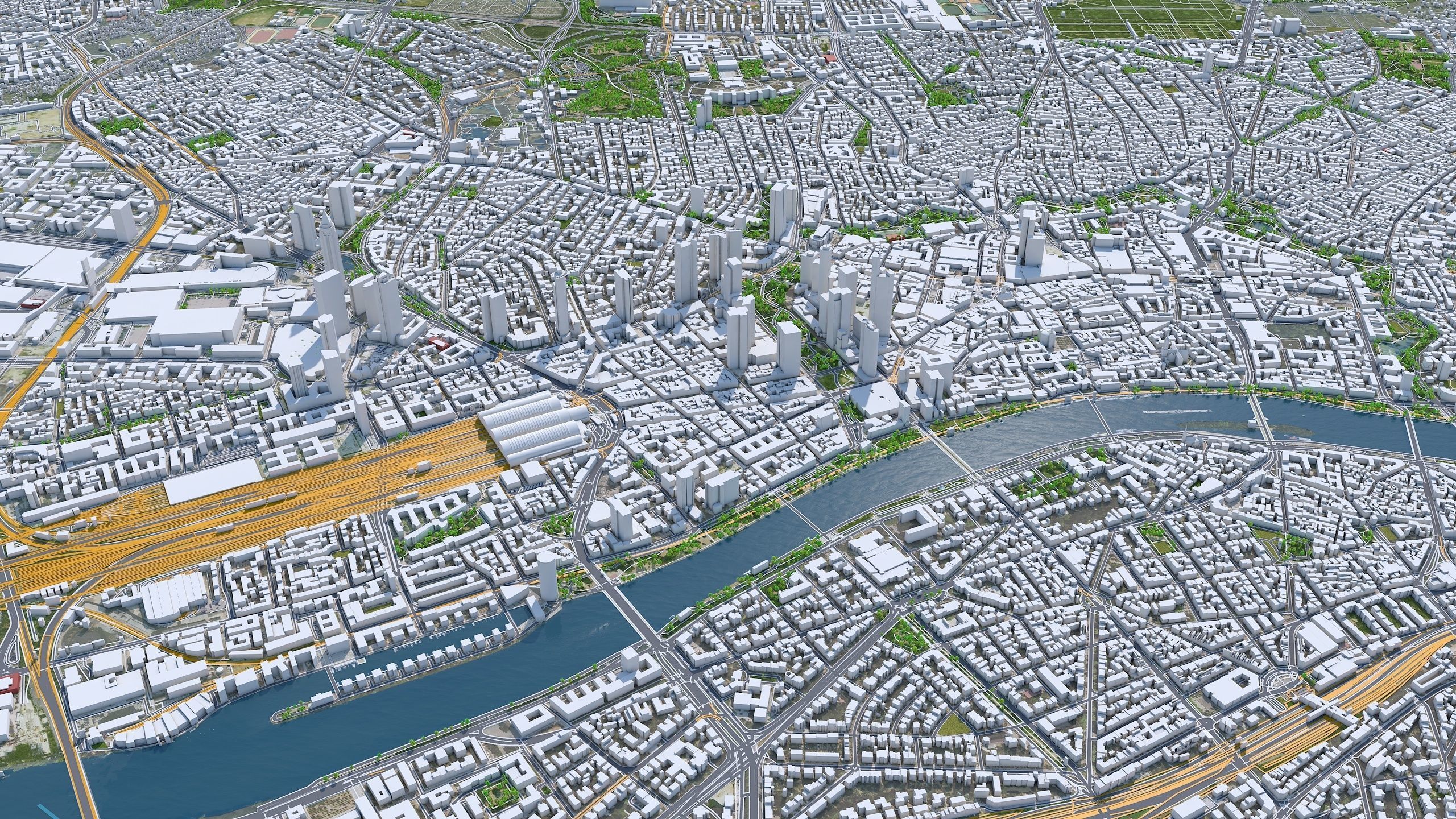 3D model Frankfurt City Germany VR / AR / low-poly | CGTrader