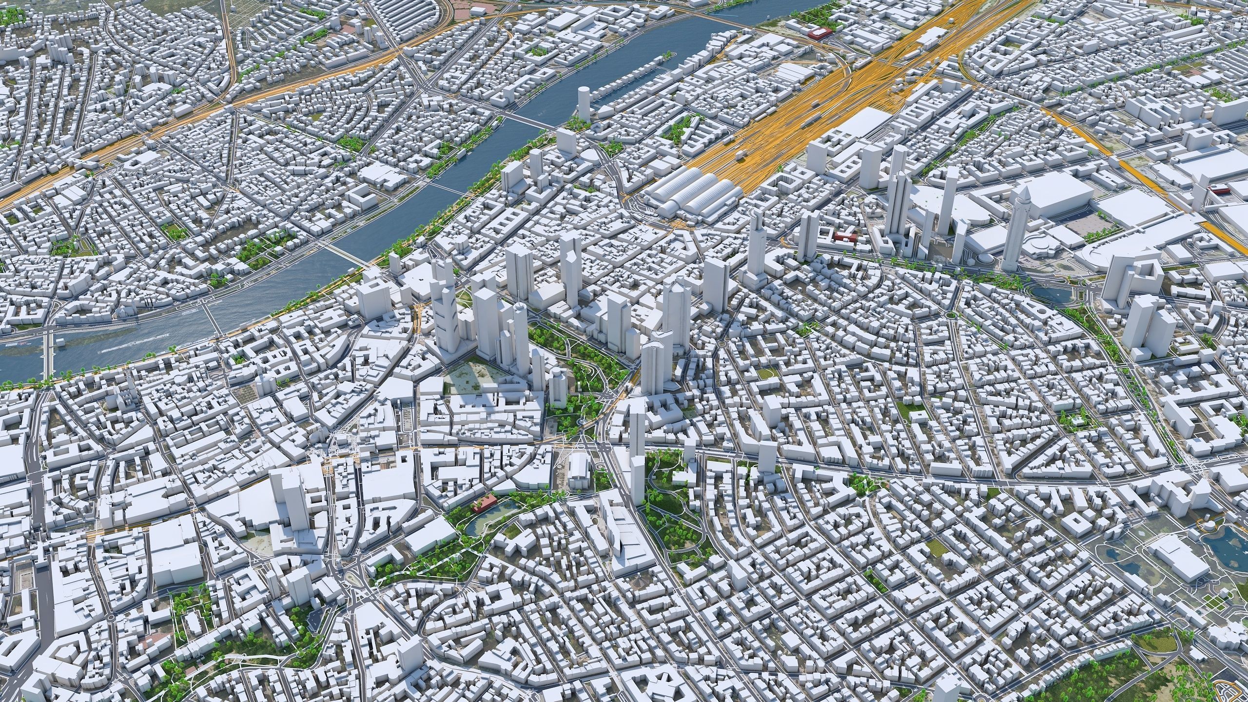 3D model Frankfurt City Germany VR / AR / low-poly | CGTrader