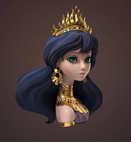 Bust of the Princess 3D model | CGTrader
