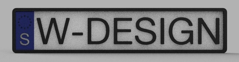 Custom Number plate 3D model 3D printable | CGTrader