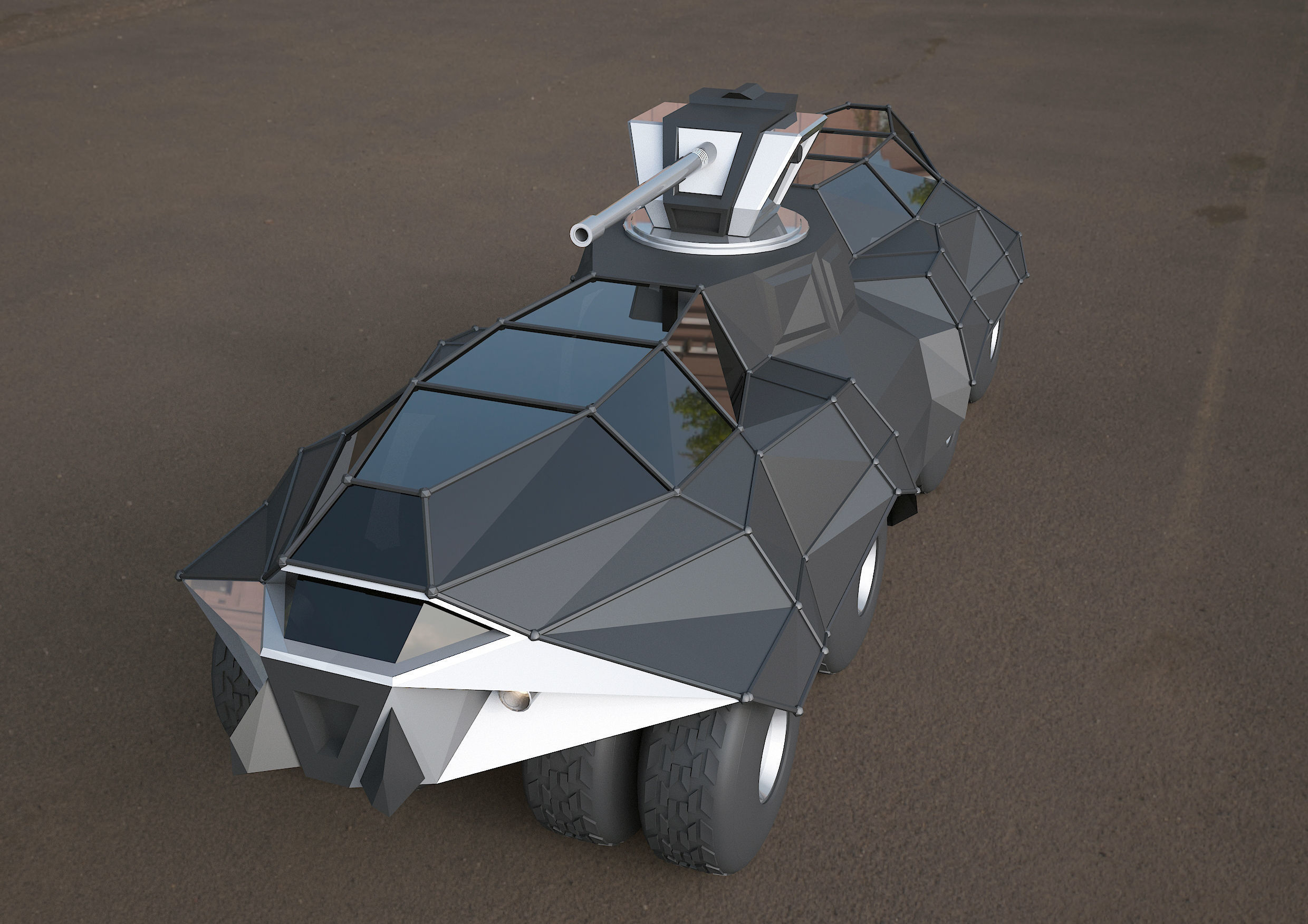 Batmobile tank concept 3ds model 3D model | CGTrader