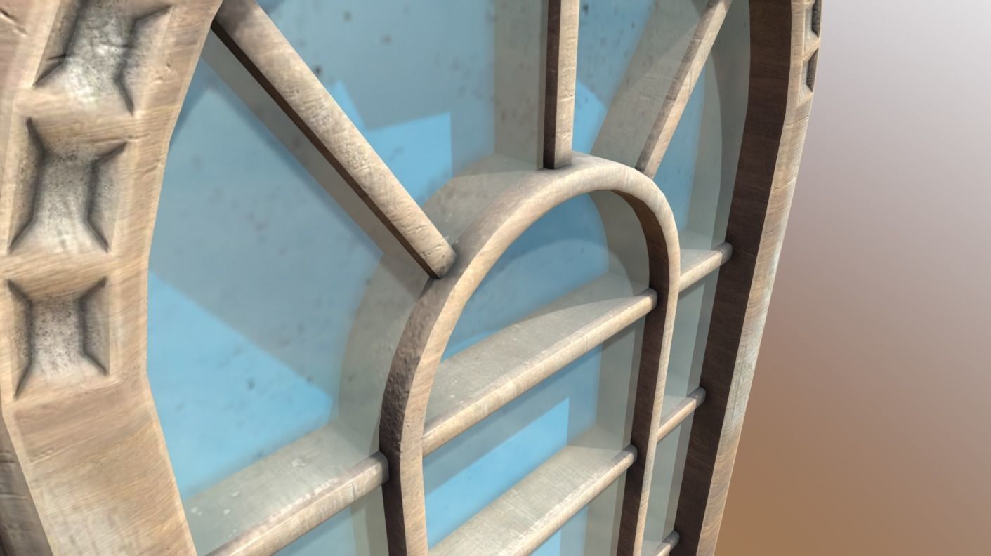 Wooden window with textures and UV map 3D model | CGTrader