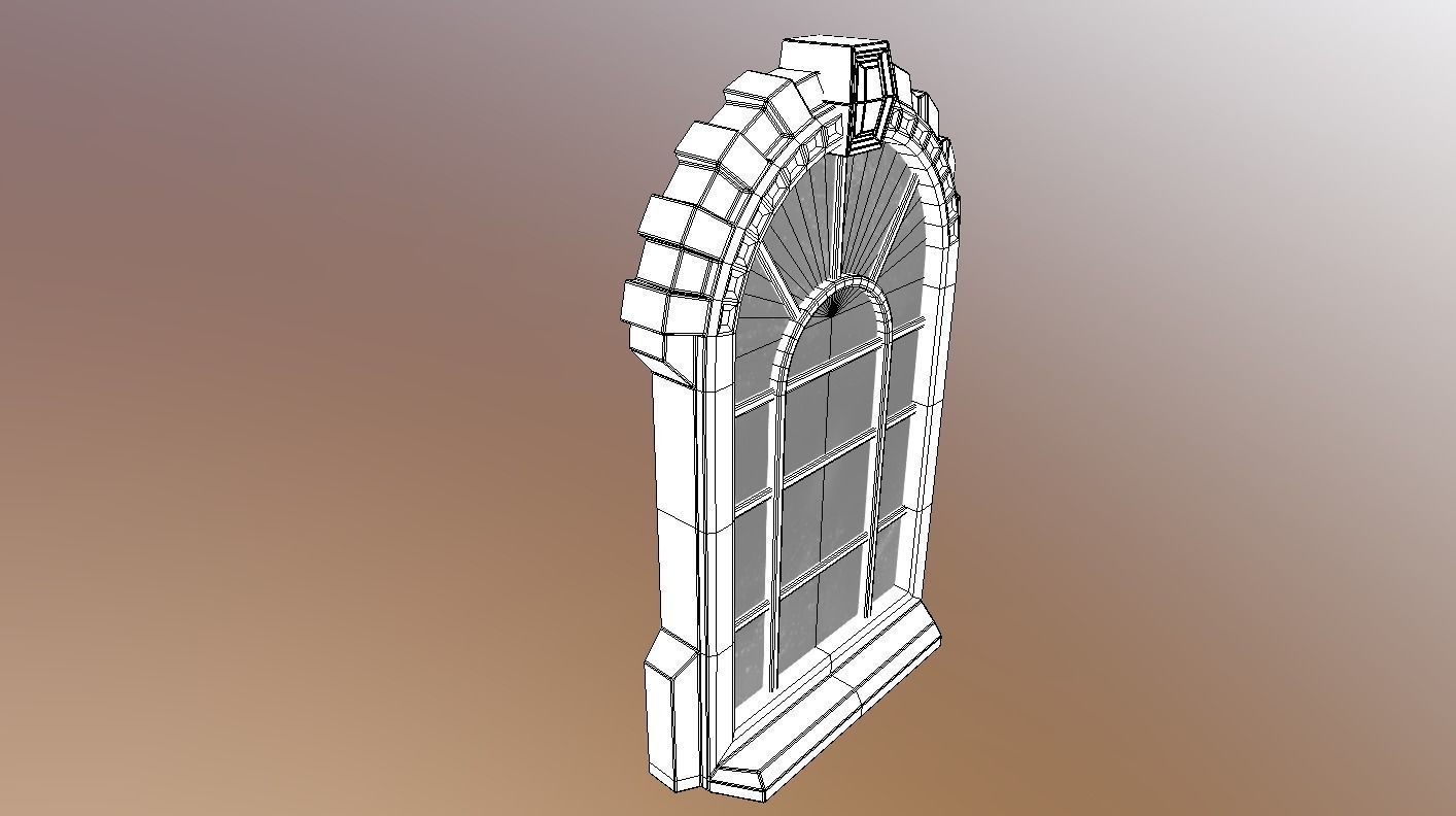 Wooden window with textures and UV map 3D model | CGTrader