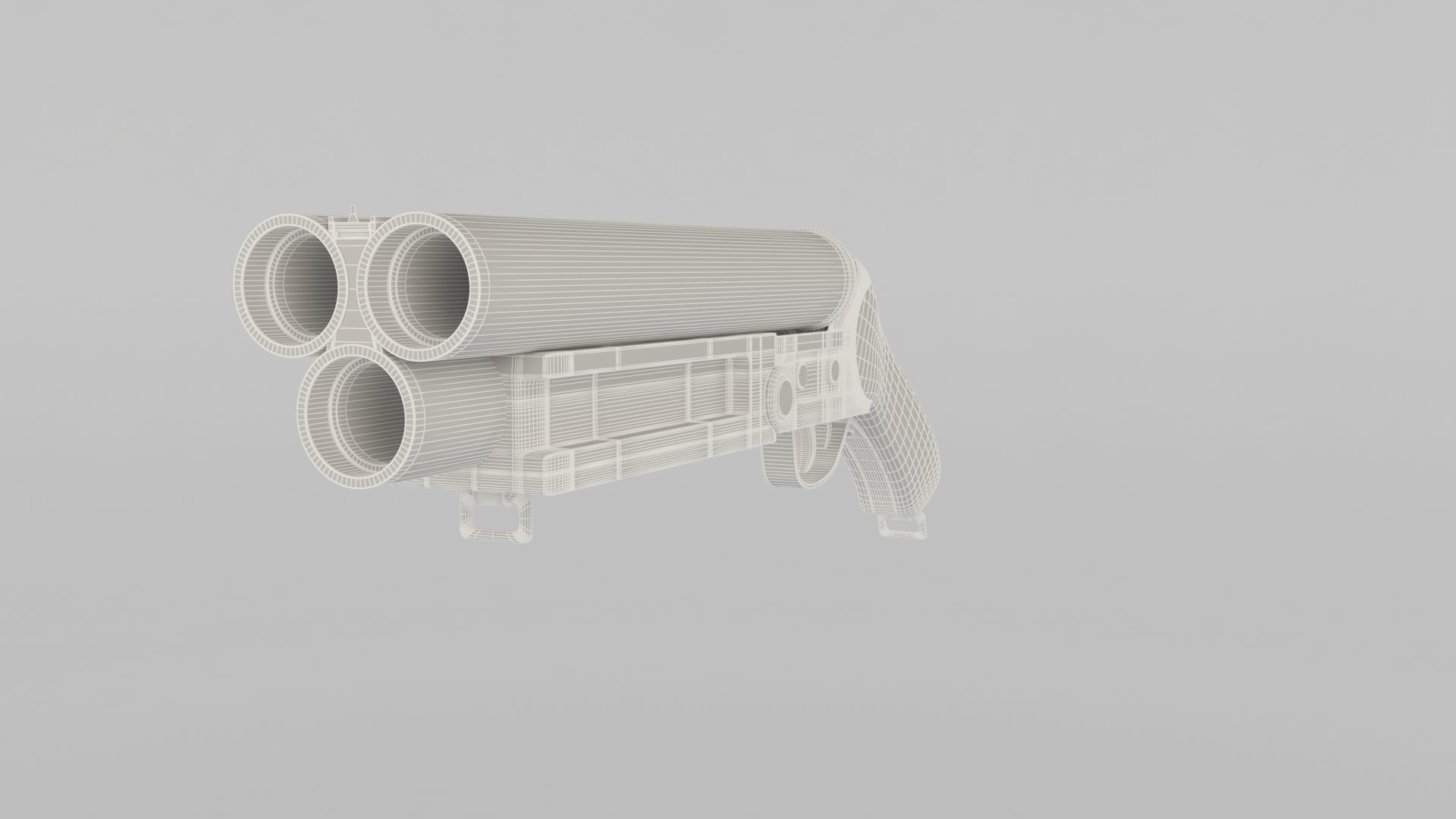 3D model Triple Barrel Shotgun VR / AR / low-poly | CGTrader