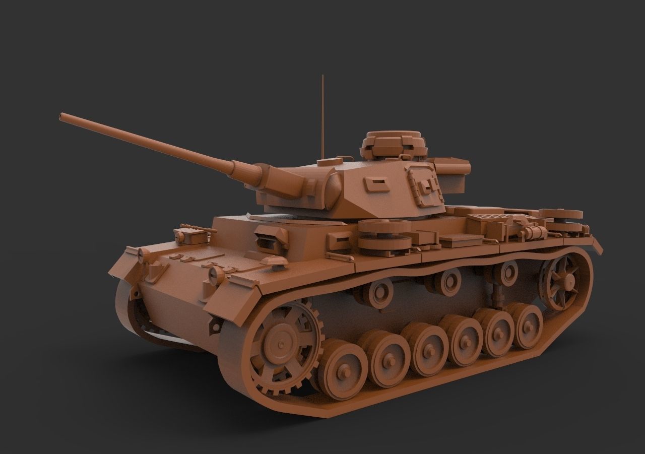 3D printable model Panzer III | CGTrader