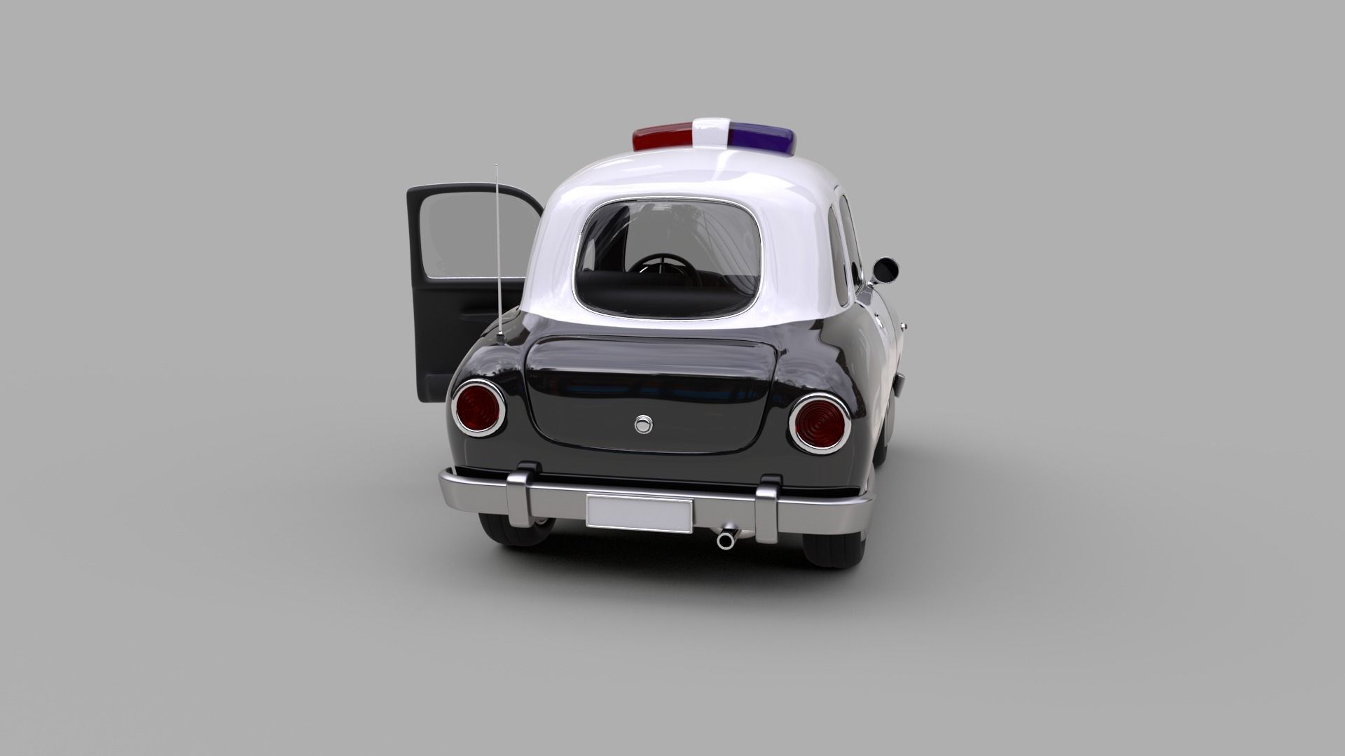 Cartoon Police Car Rig 3D model rigged | CGTrader
