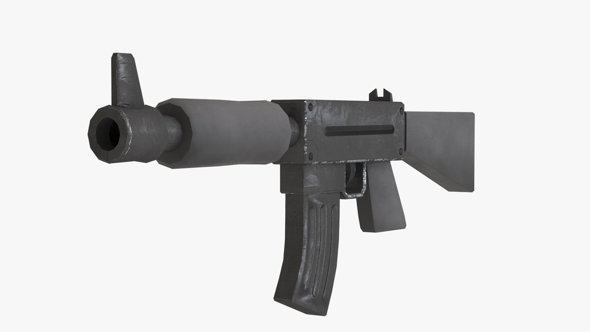 Stylized Machine Gun free VR / AR / low-poly 3D model | CGTrader