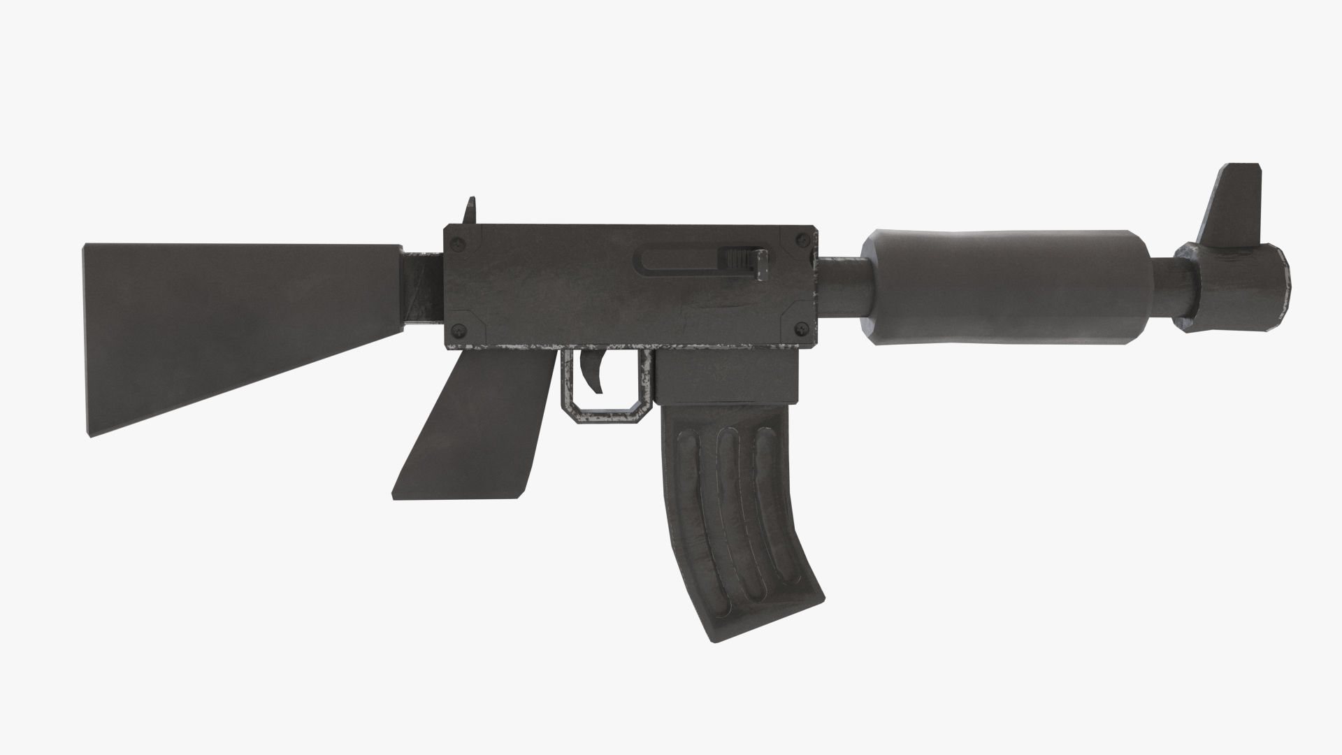 Stylized Machine Gun free VR / AR / low-poly 3D model | CGTrader