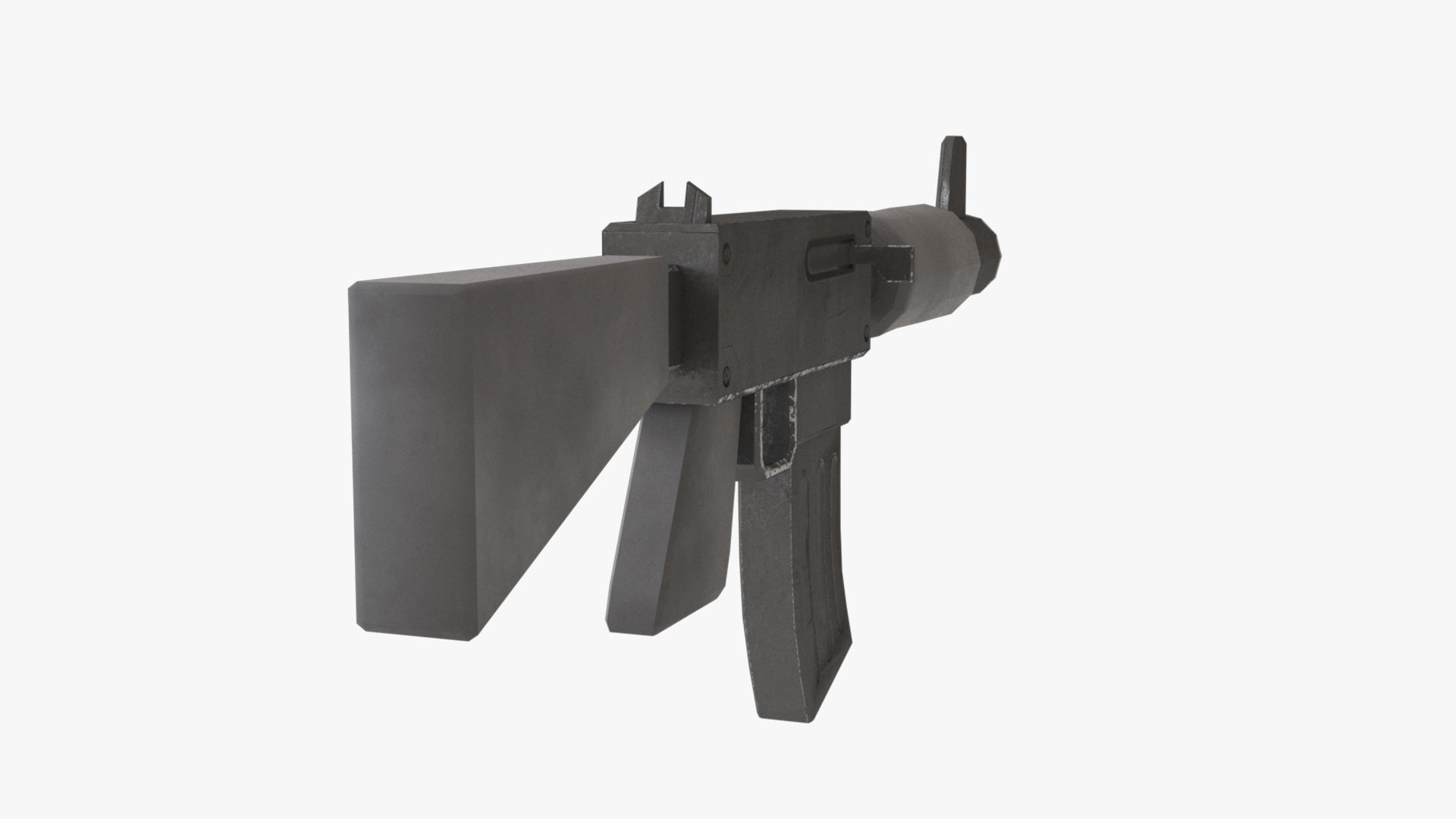 Stylized Machine Gun free VR / AR / low-poly 3D model | CGTrader