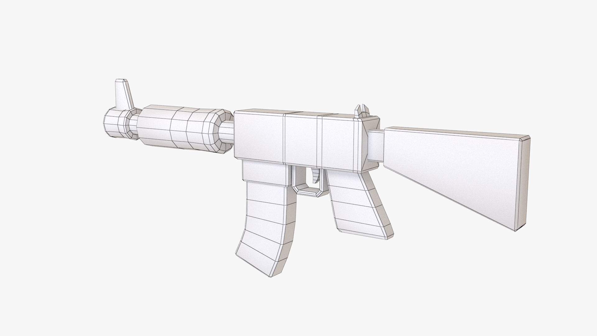 Stylized Machine Gun free VR / AR / low-poly 3D model | CGTrader