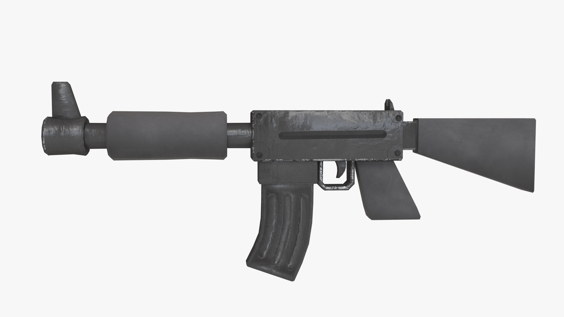 Stylized Machine Gun free VR / AR / low-poly 3D model | CGTrader