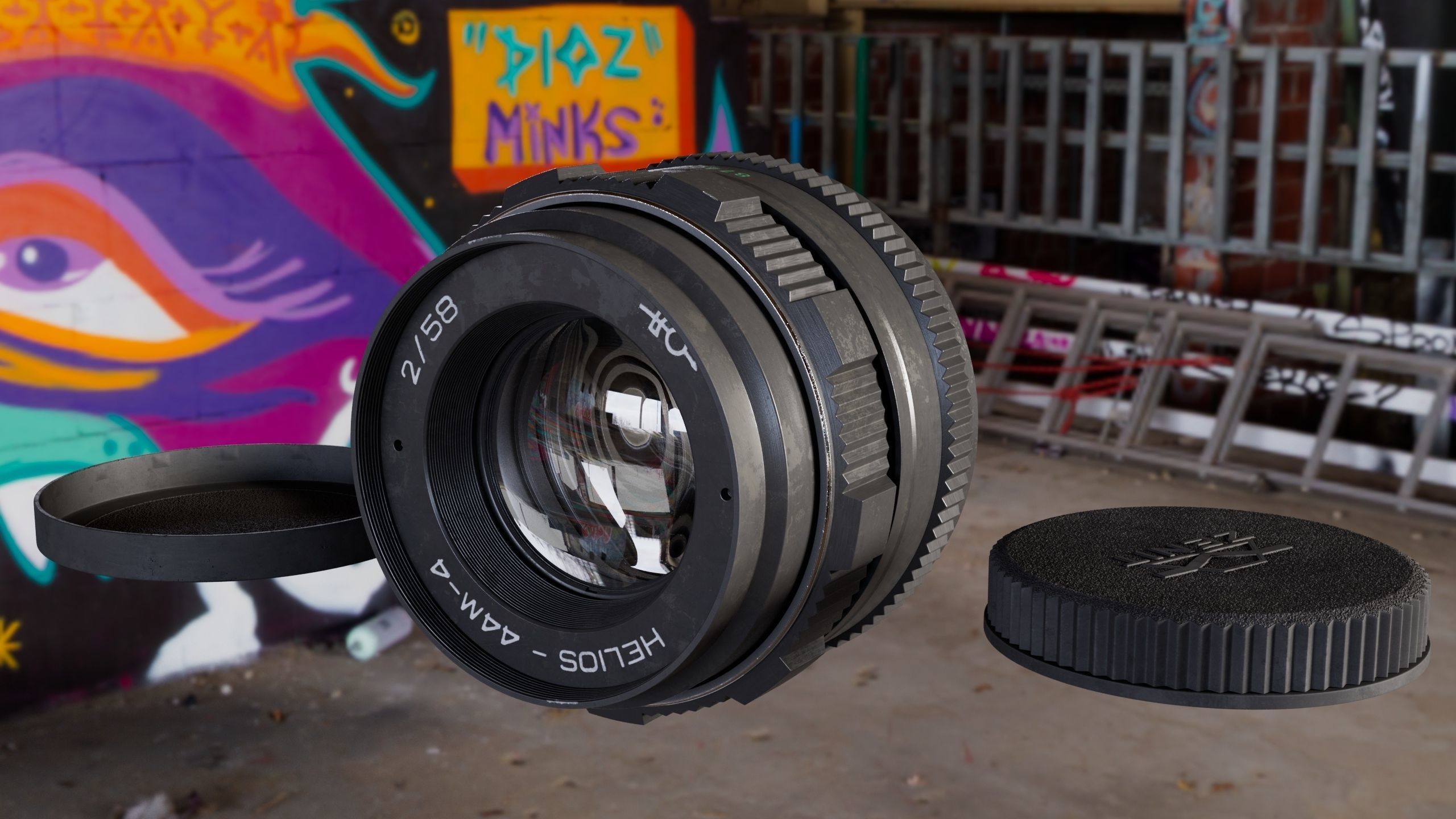 Helios 44-4 lens 3D model | CGTrader