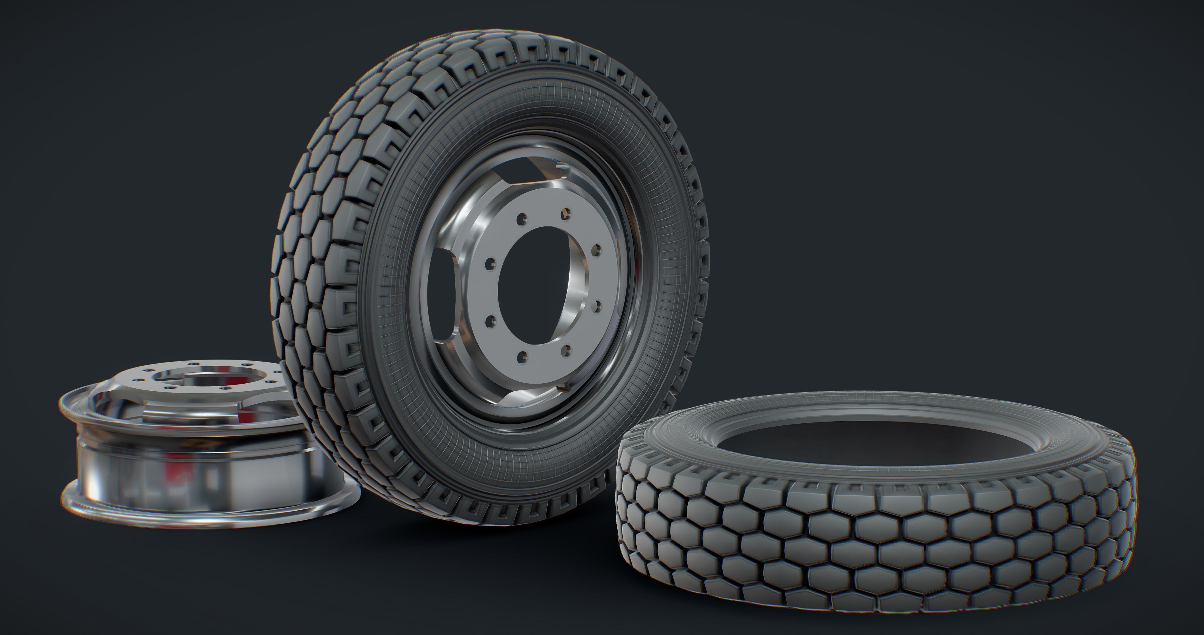 Zil Wheel All Modificators Turned For Fast Modeling in