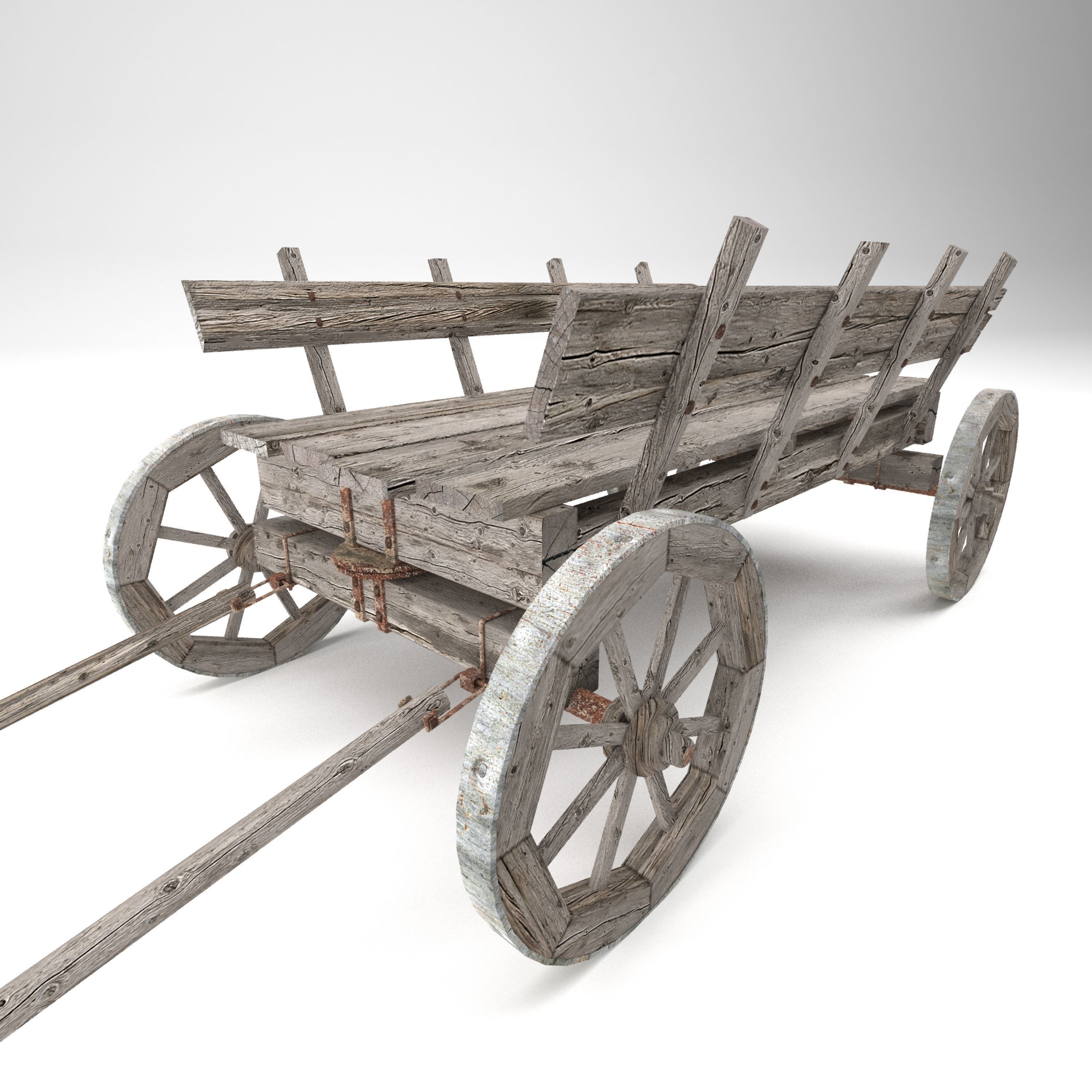 3D model Medieval old cart VR / AR / low-poly | CGTrader