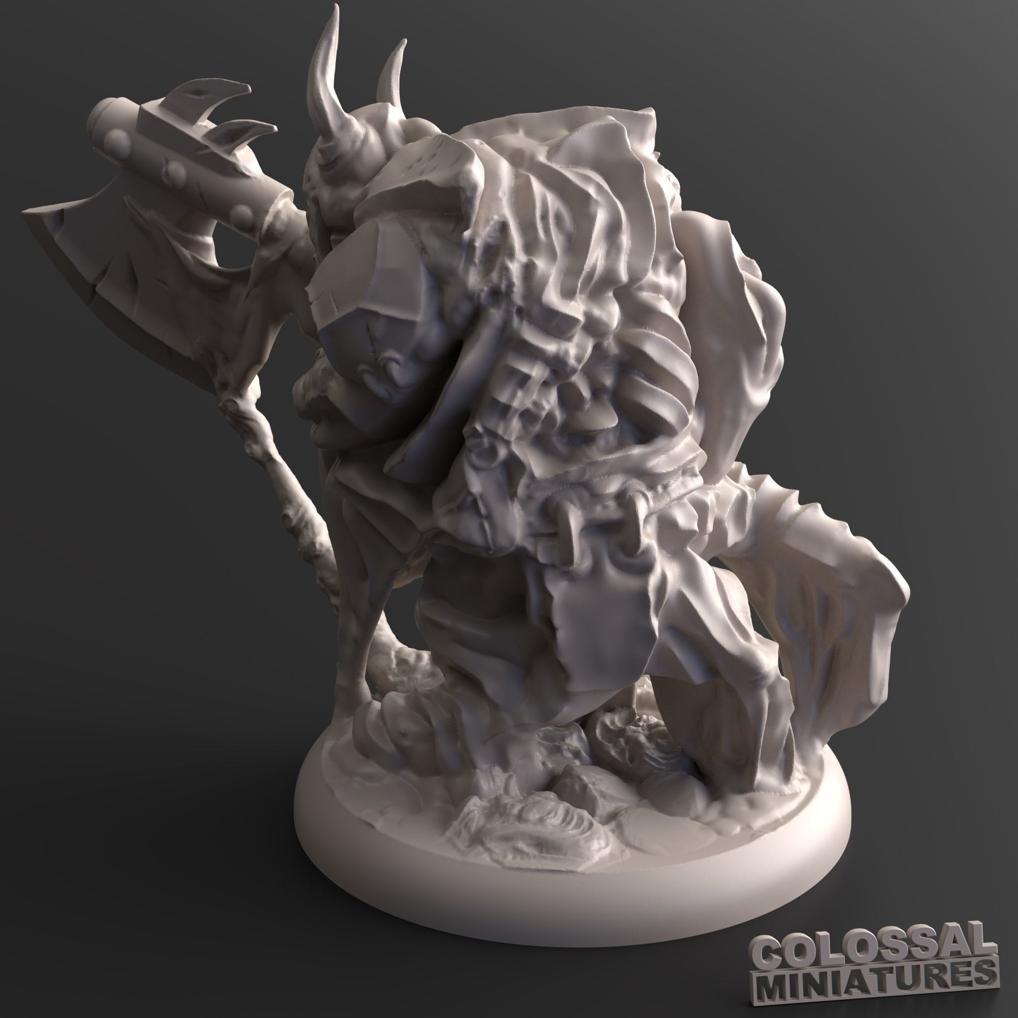 Minotaur A Undead SUPPORT-FREE 3D model 3D printable | CGTrader