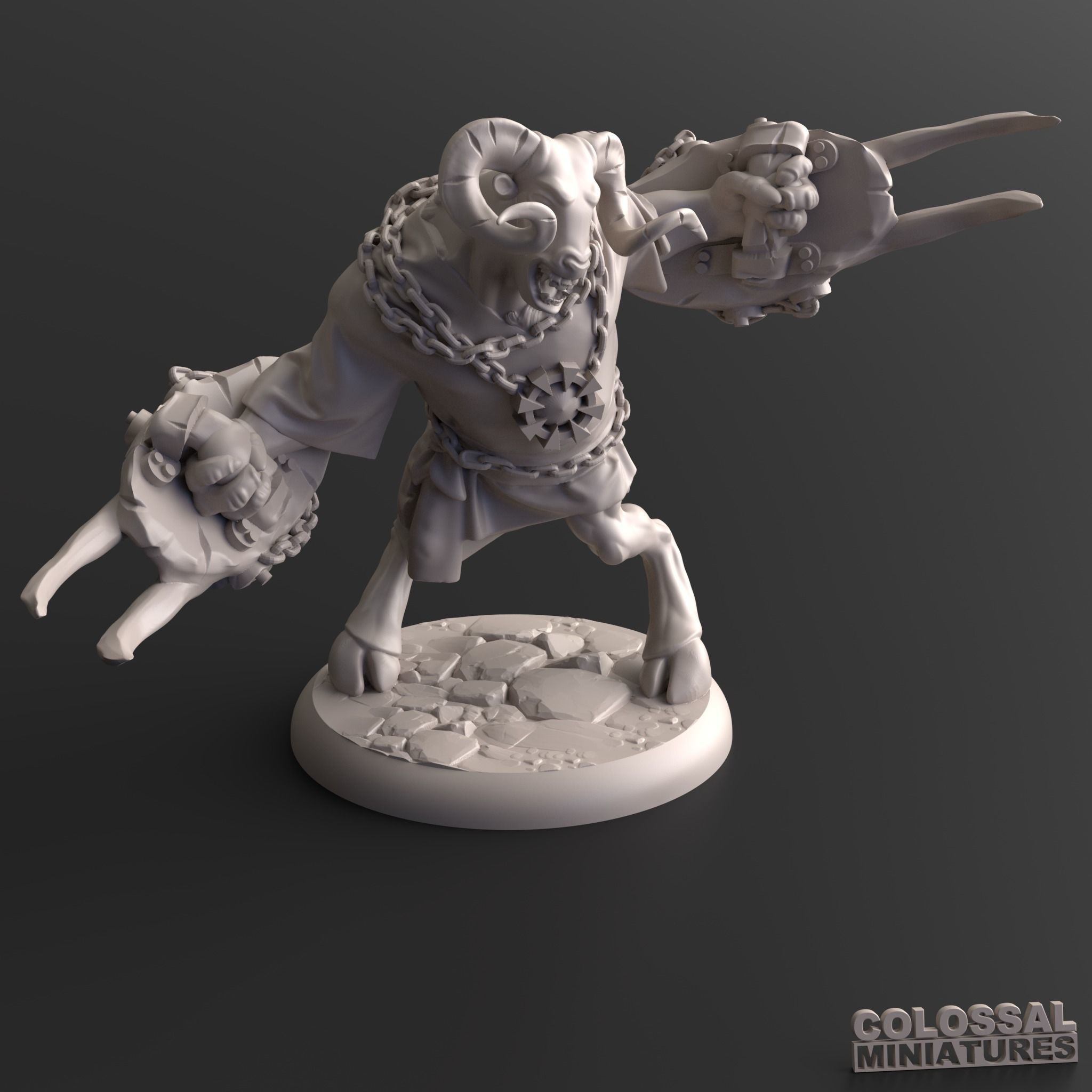 Minotaur B statue of demon 3D model 3D printable | CGTrader