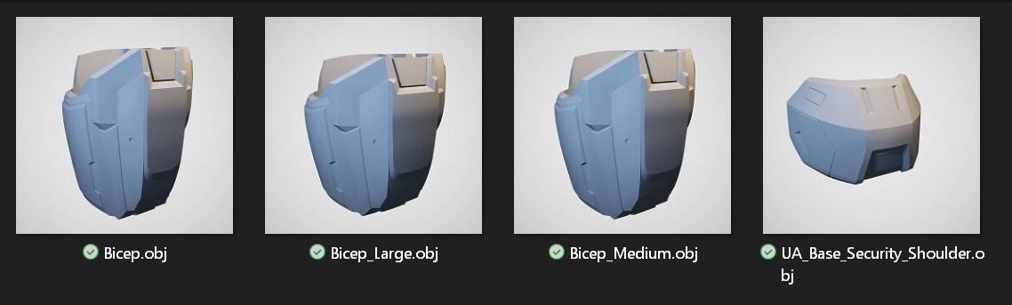 Reach UA Base Security Shoulder Wearable 3D Print Model 3D model 3D ...