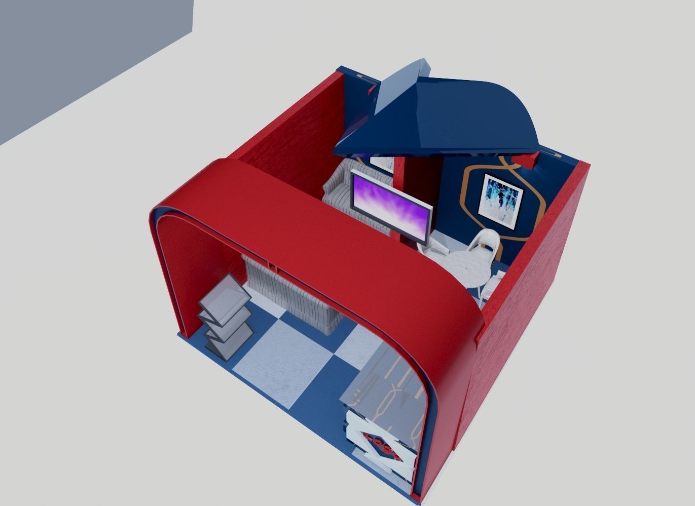 Exhibition Booth 3D model free 3D model | CGTrader