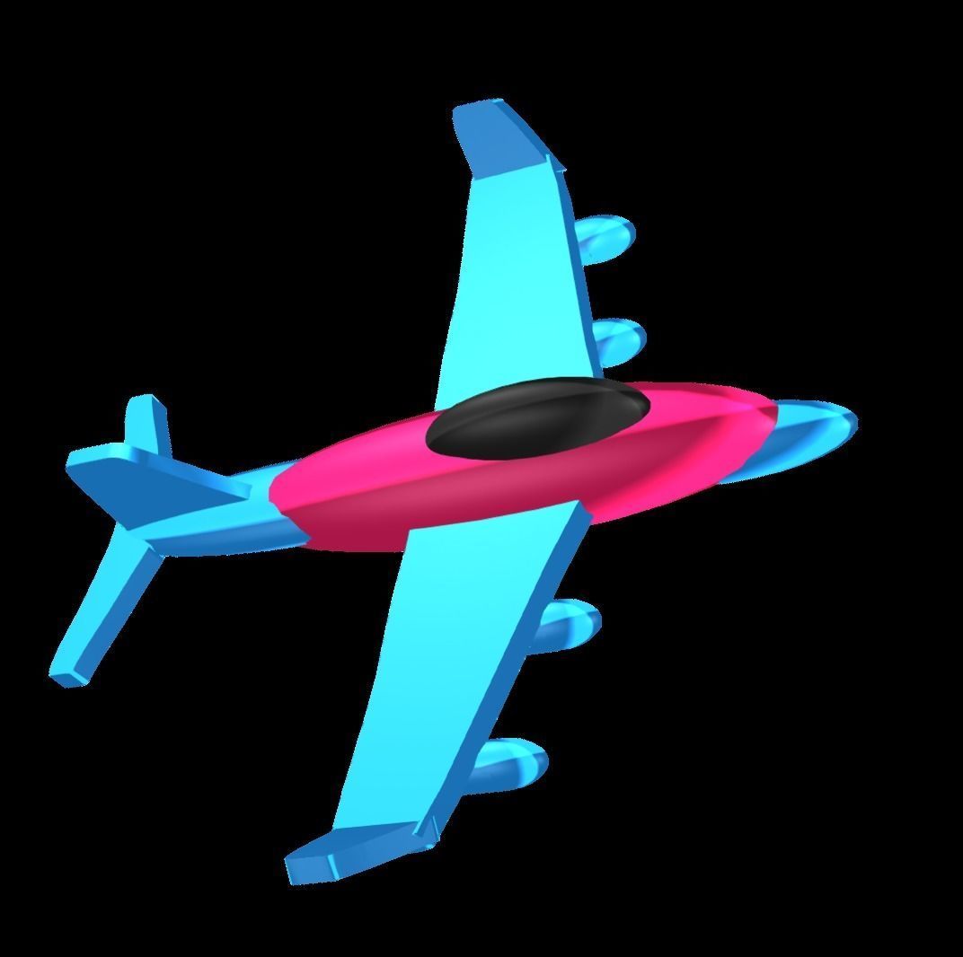 Cartoon plane 3D model | CGTrader
