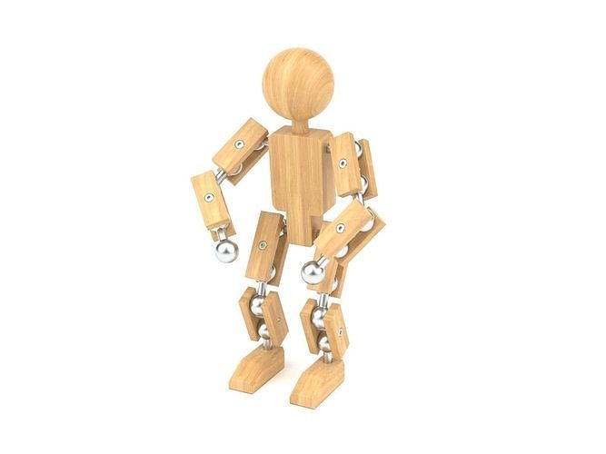 Wooden toy robot 3D model | CGTrader