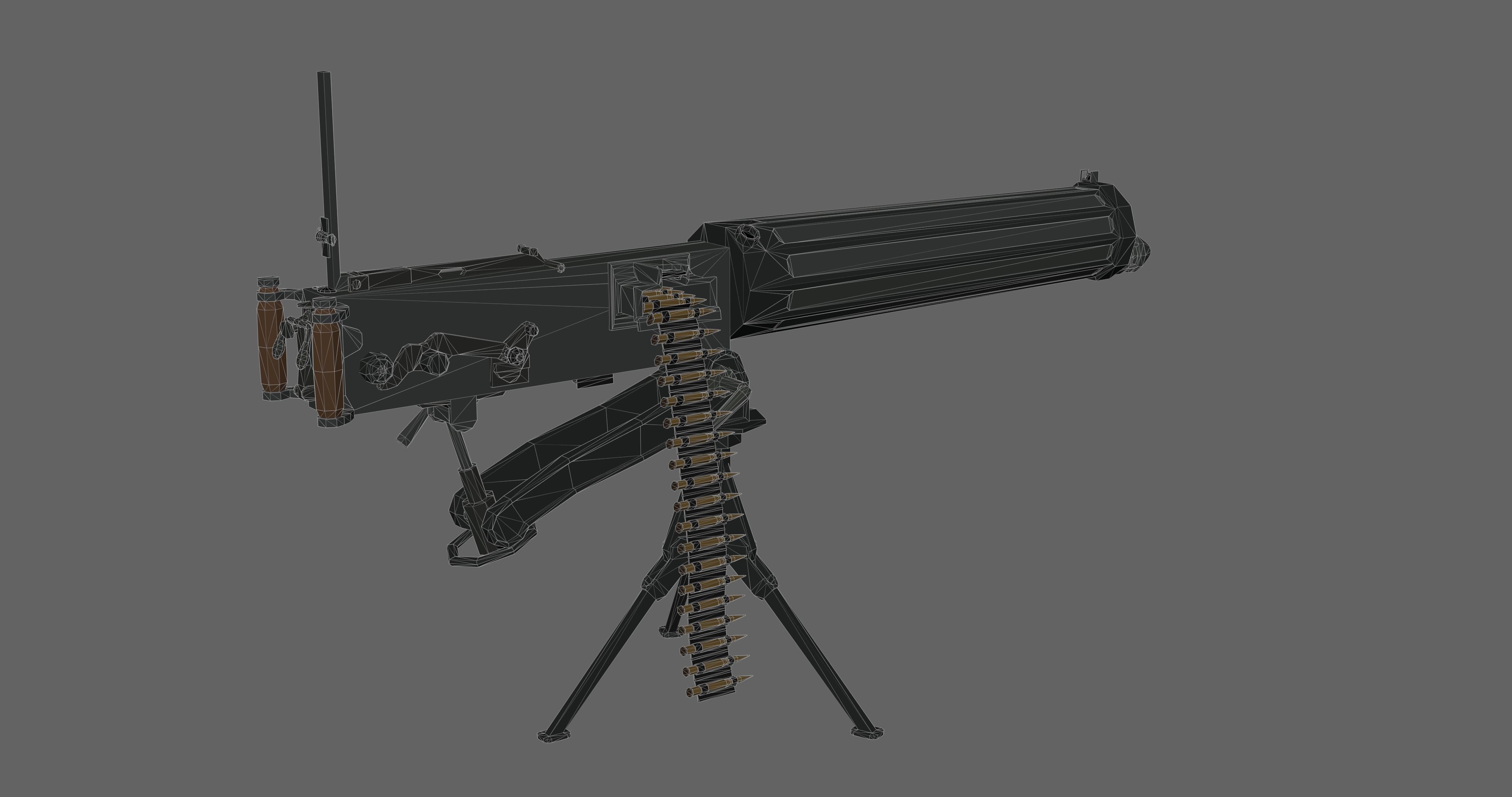 3D model Vickers Machine Gun 3D LowPoly VR / AR / low-poly | CGTrader