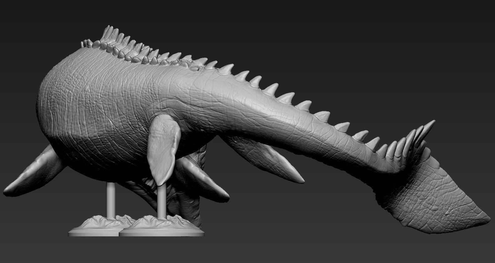Mosasaurus pair of fish 3D model 3D printable | CGTrader
