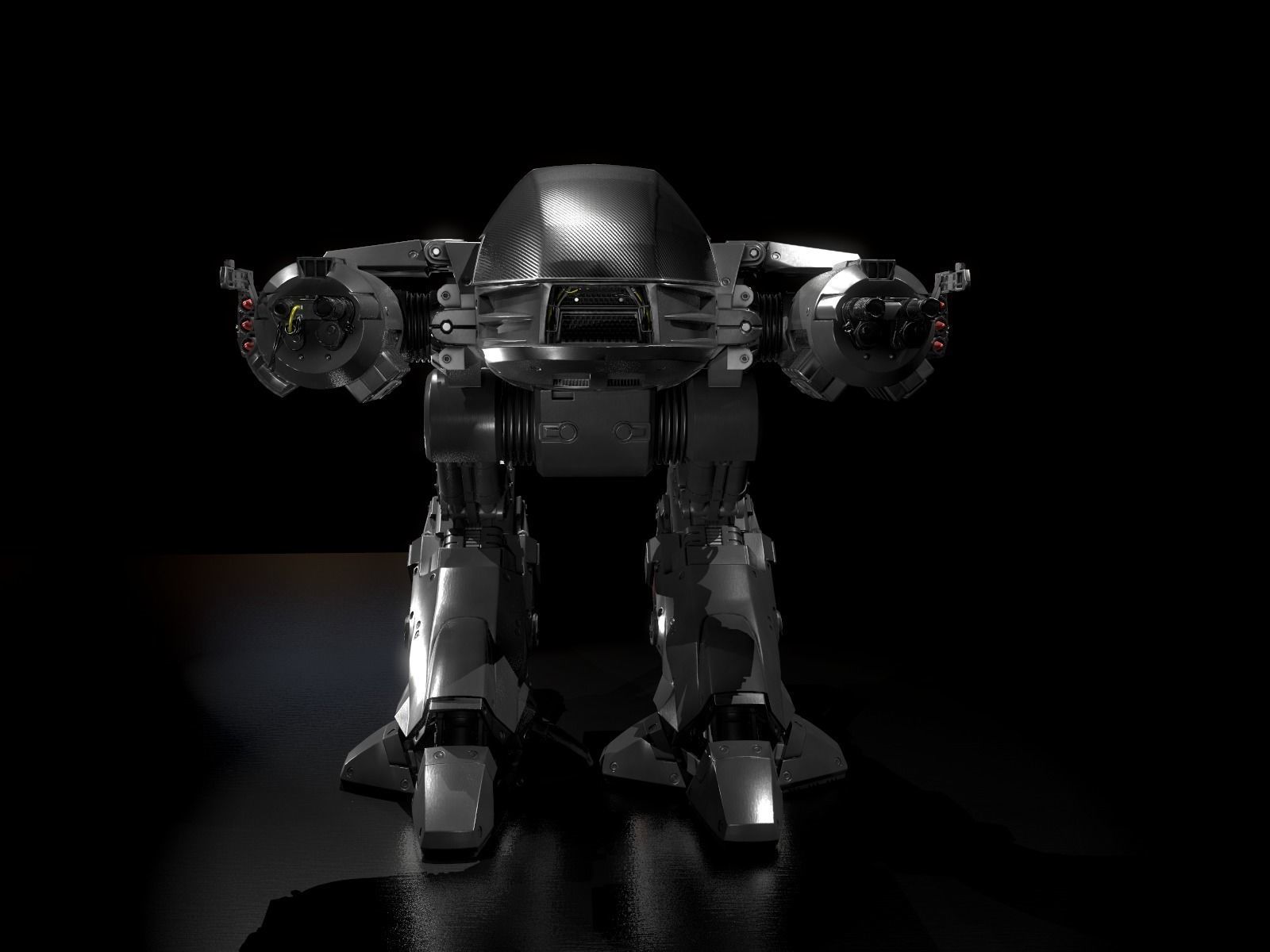 3D model ED 209 Battle robot from the Robocop movie series VR / AR ...