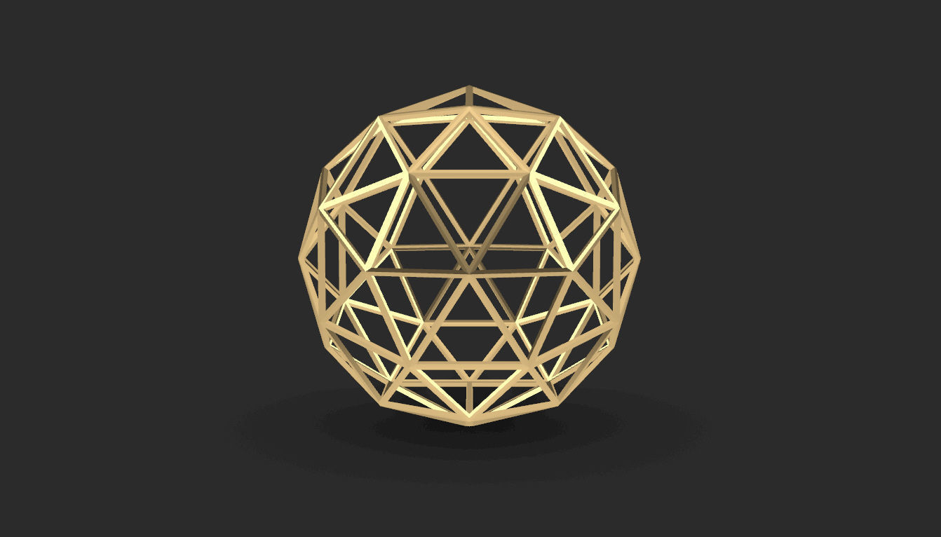 Geodesic Sphere Frame frequency 2 3D model | CGTrader