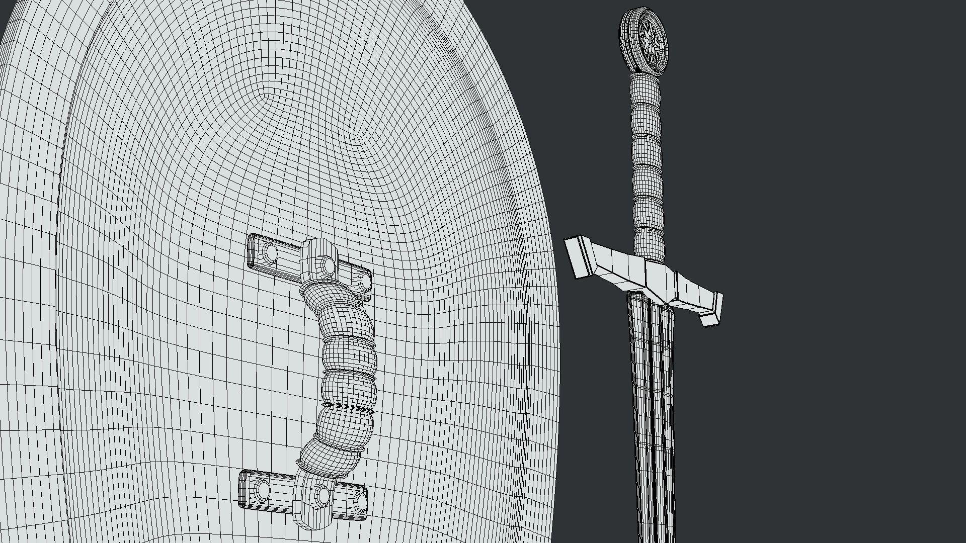 Old sword and shield of Kievan Rus 3D model | CGTrader