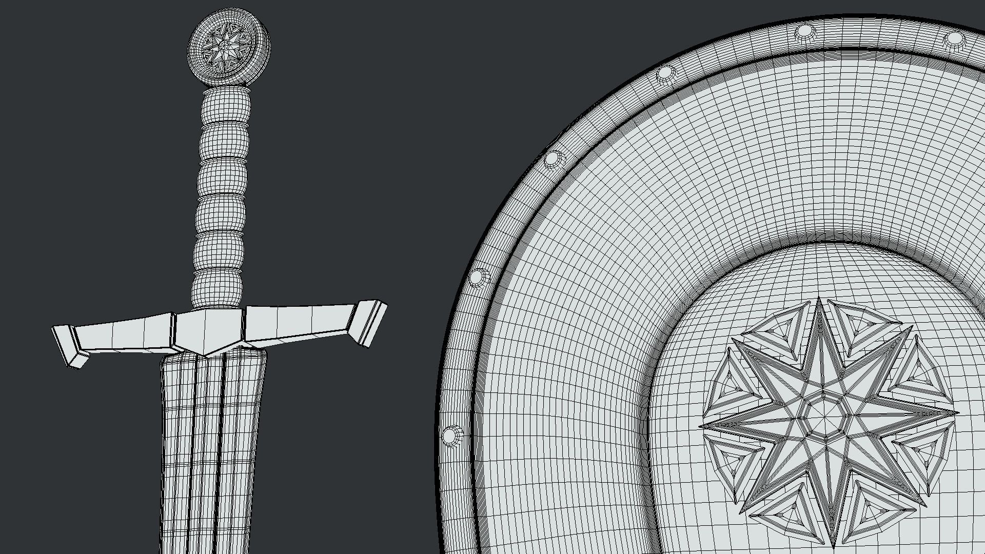 Old sword and shield of Kievan Rus 3D model | CGTrader