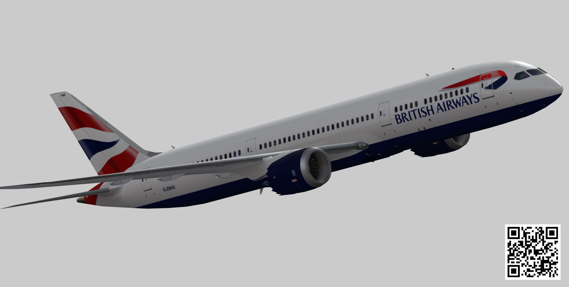 3D model Boeing 787-9 British airways livery VR / AR / low-poly rigged ...