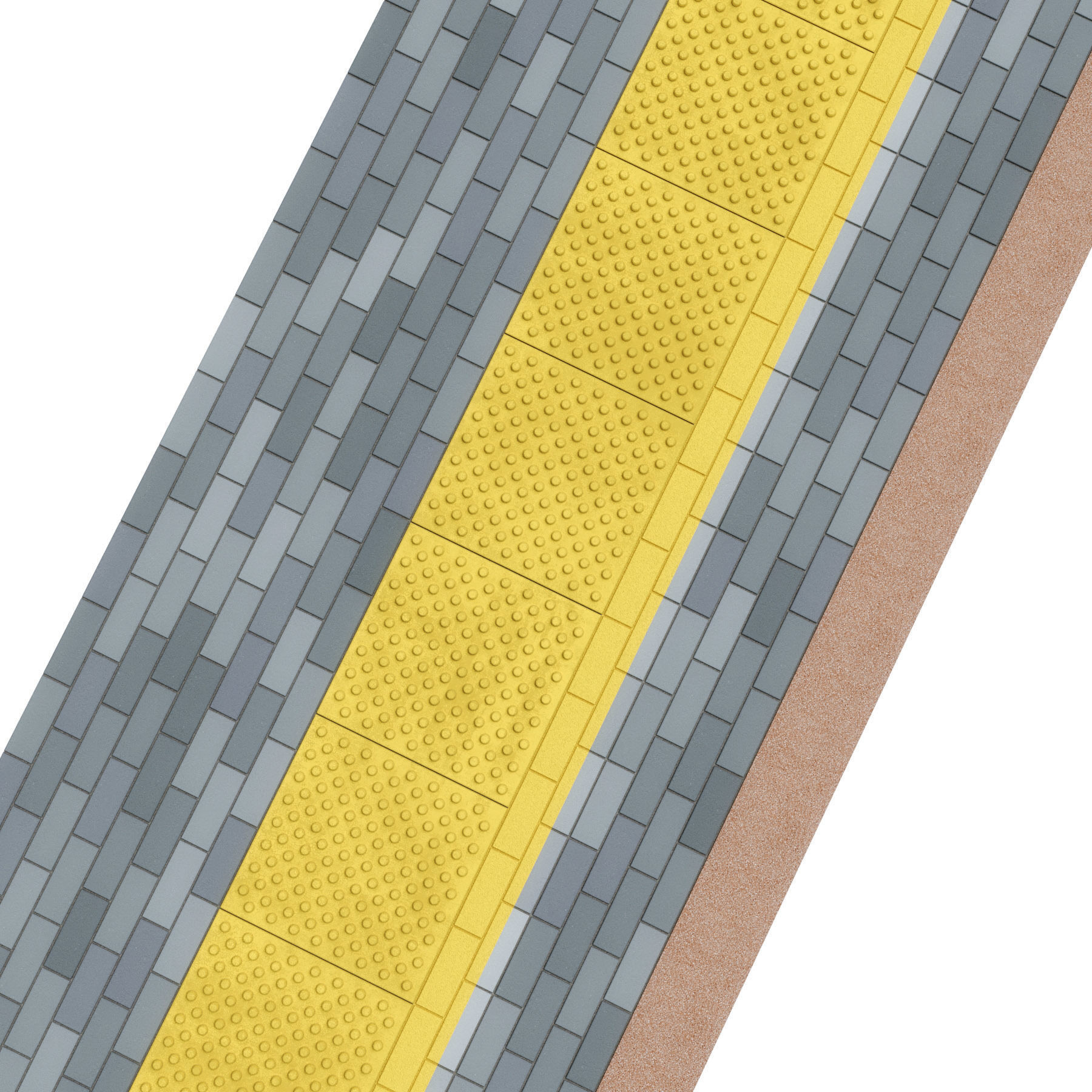 Tactile tiles and paving - made by geometry 3D model | CGTrader