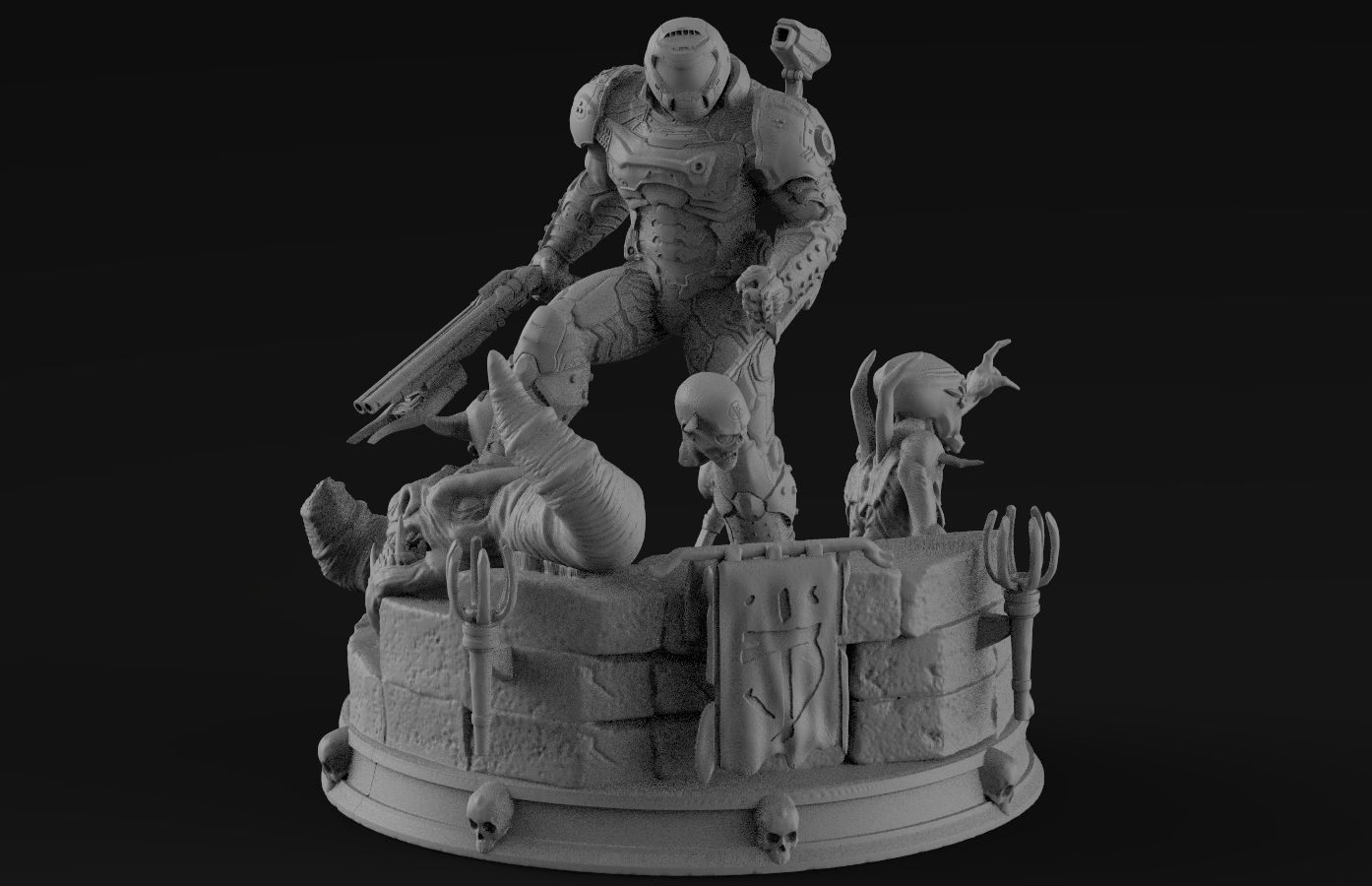 DOOM SLAYER 3D model 3D printable | CGTrader