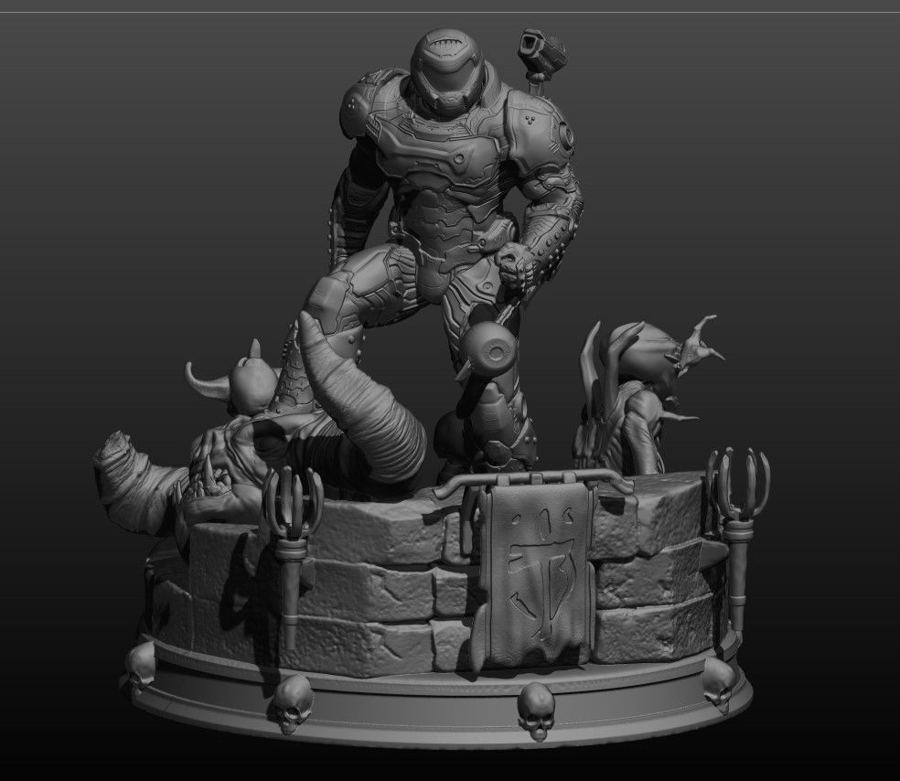 DOOM SLAYER 3D model 3D printable | CGTrader