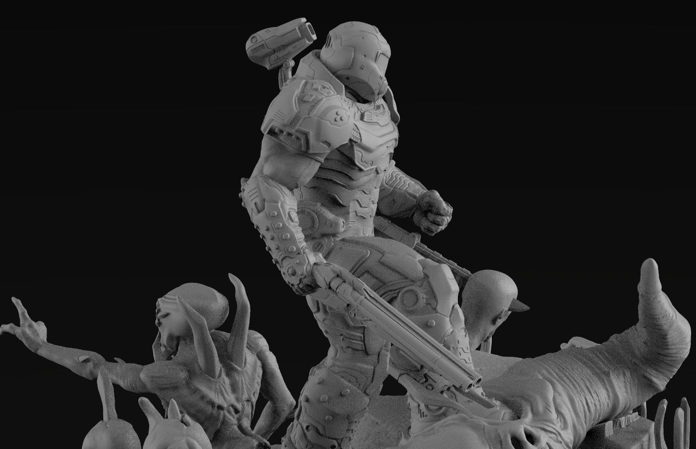 DOOM SLAYER 3D model 3D printable | CGTrader