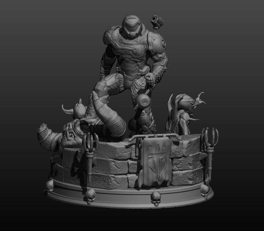 DOOM SLAYER 3D model 3D printable | CGTrader