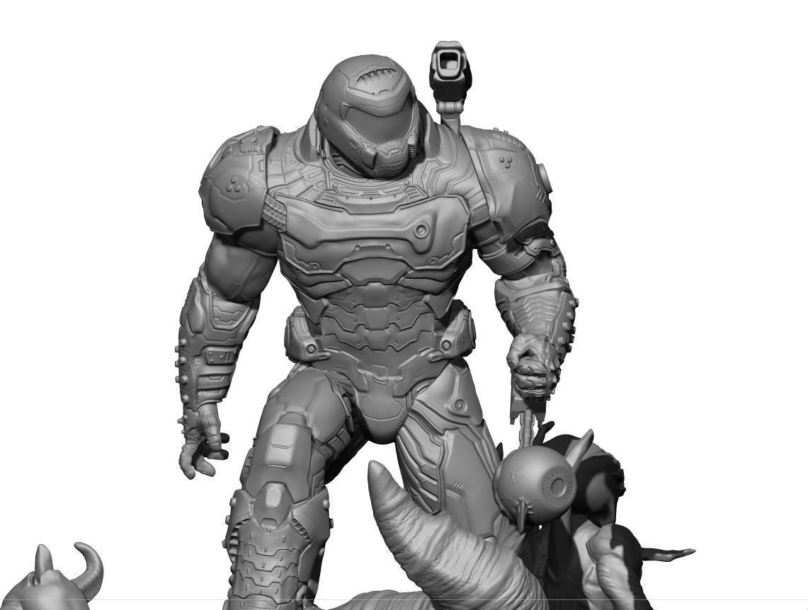 DOOM SLAYER 3D model 3D printable | CGTrader