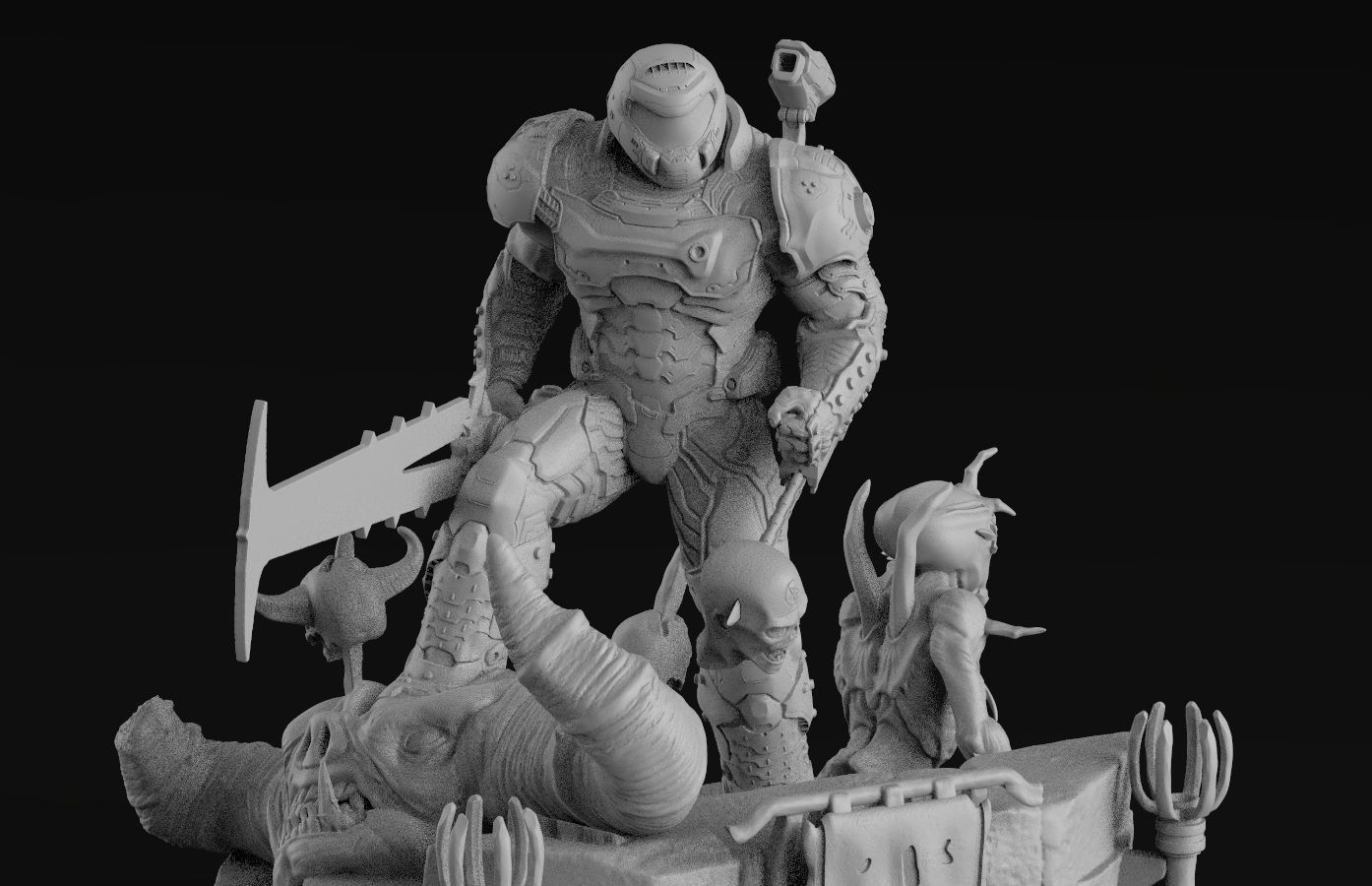DOOM SLAYER 3D model 3D printable | CGTrader