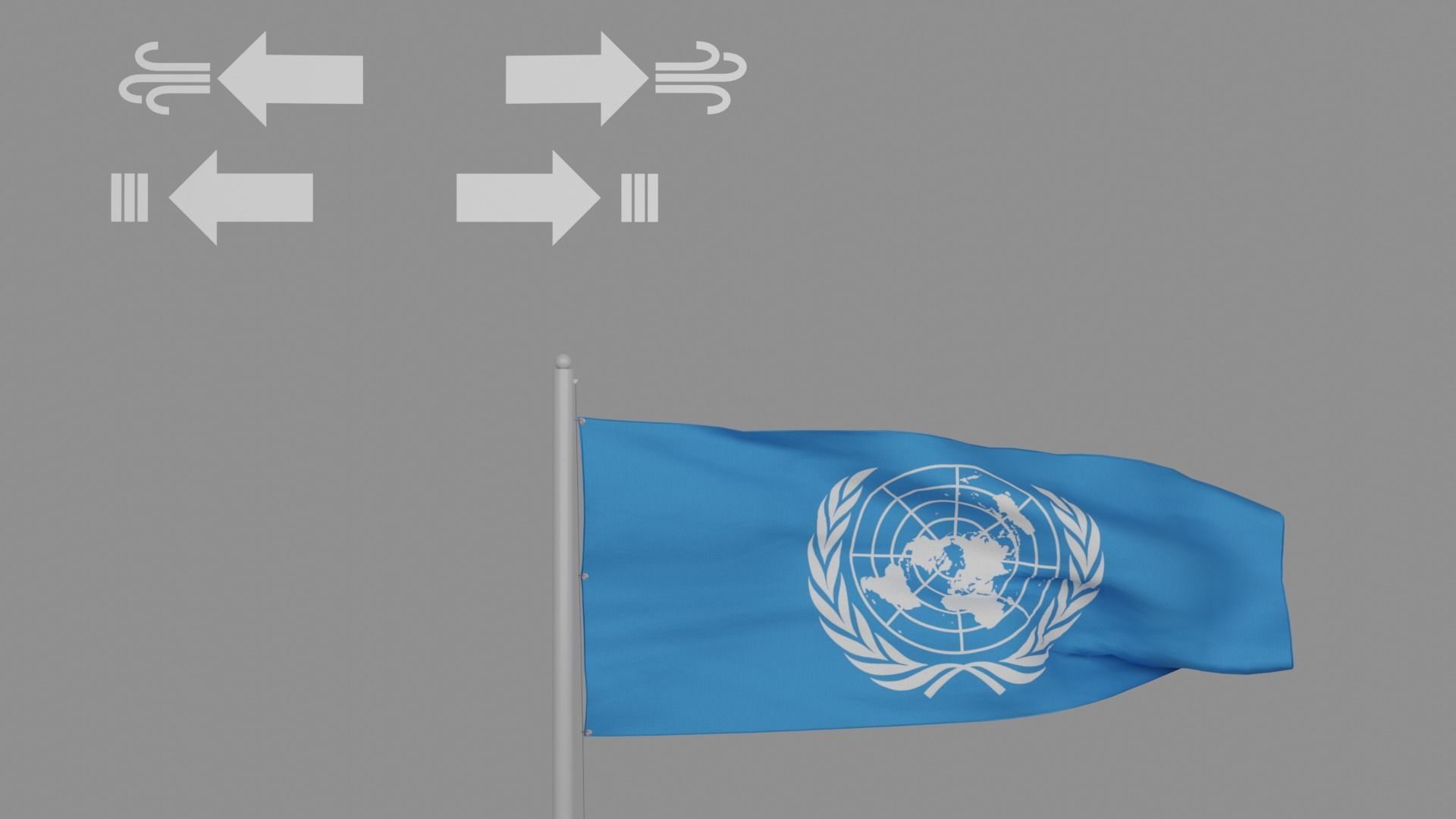 National Flag Pole - Animated 3D model animated rigged | CGTrader