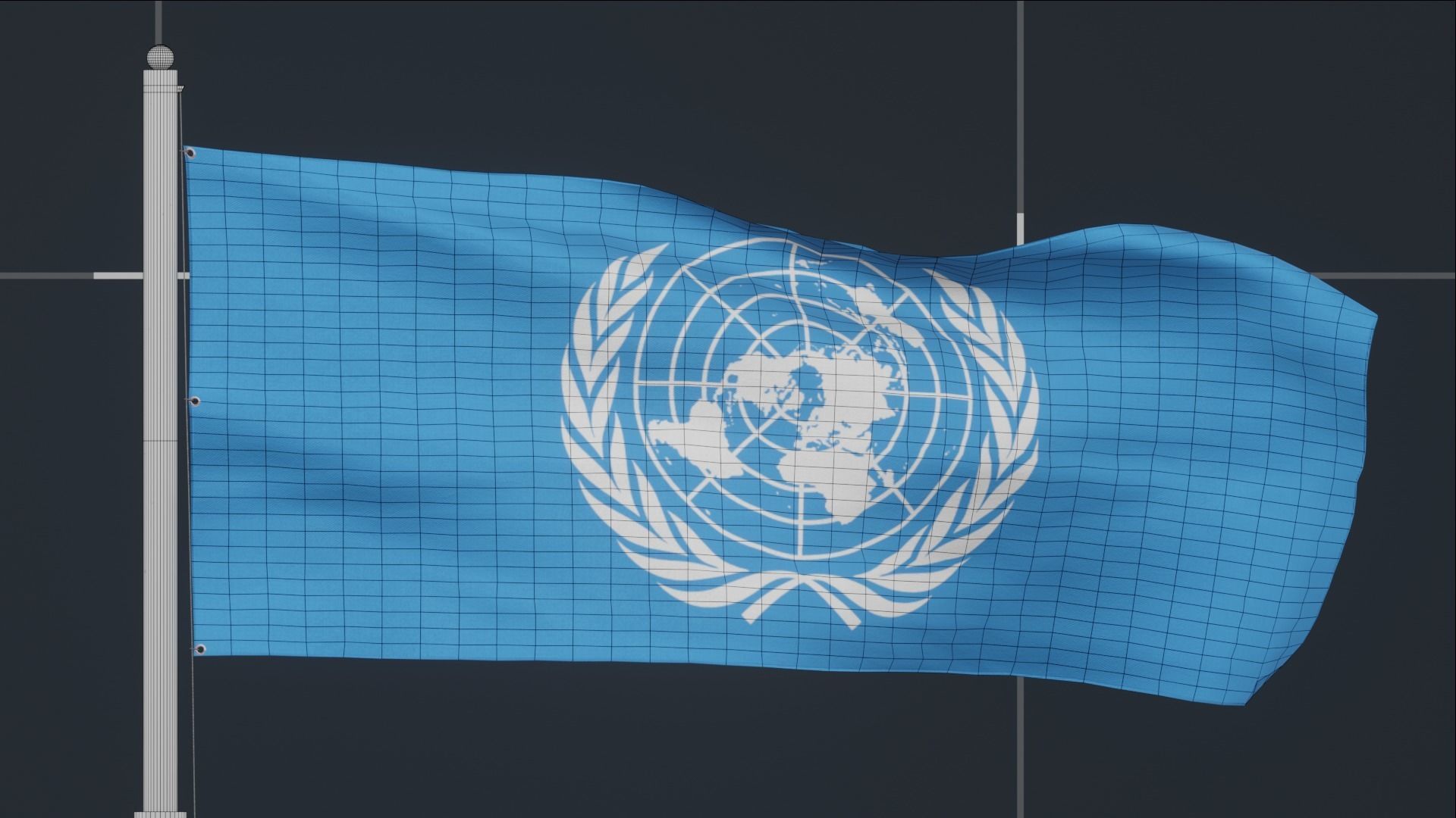 National Flag Pole - Animated 3D model animated rigged | CGTrader