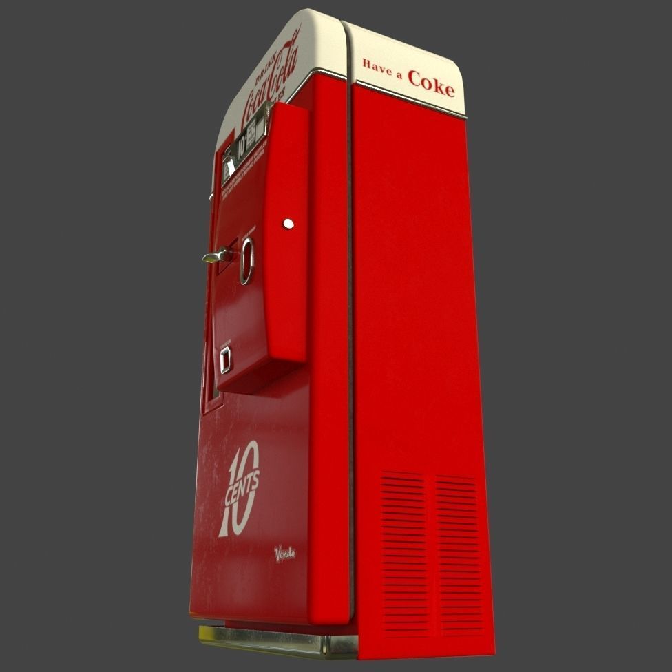 3D model Coca Cola Vendo 81 vending machine PBR VR / AR / low-poly ...