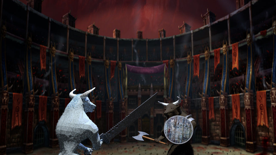 3D model Forest minotaur and snow minotaur with different weapons VR ...