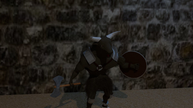 3D model Forest minotaur and snow minotaur with different weapons VR ...