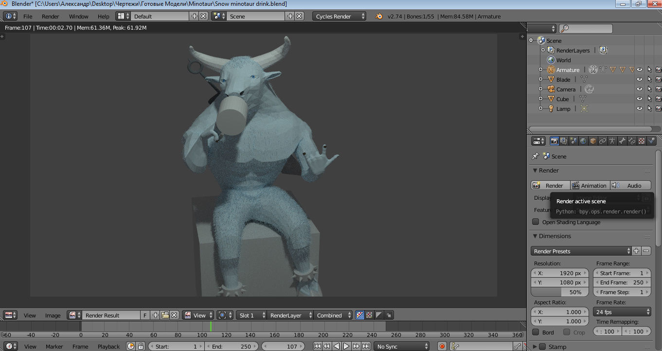 3D model Forest minotaur and snow minotaur with different weapons VR ...