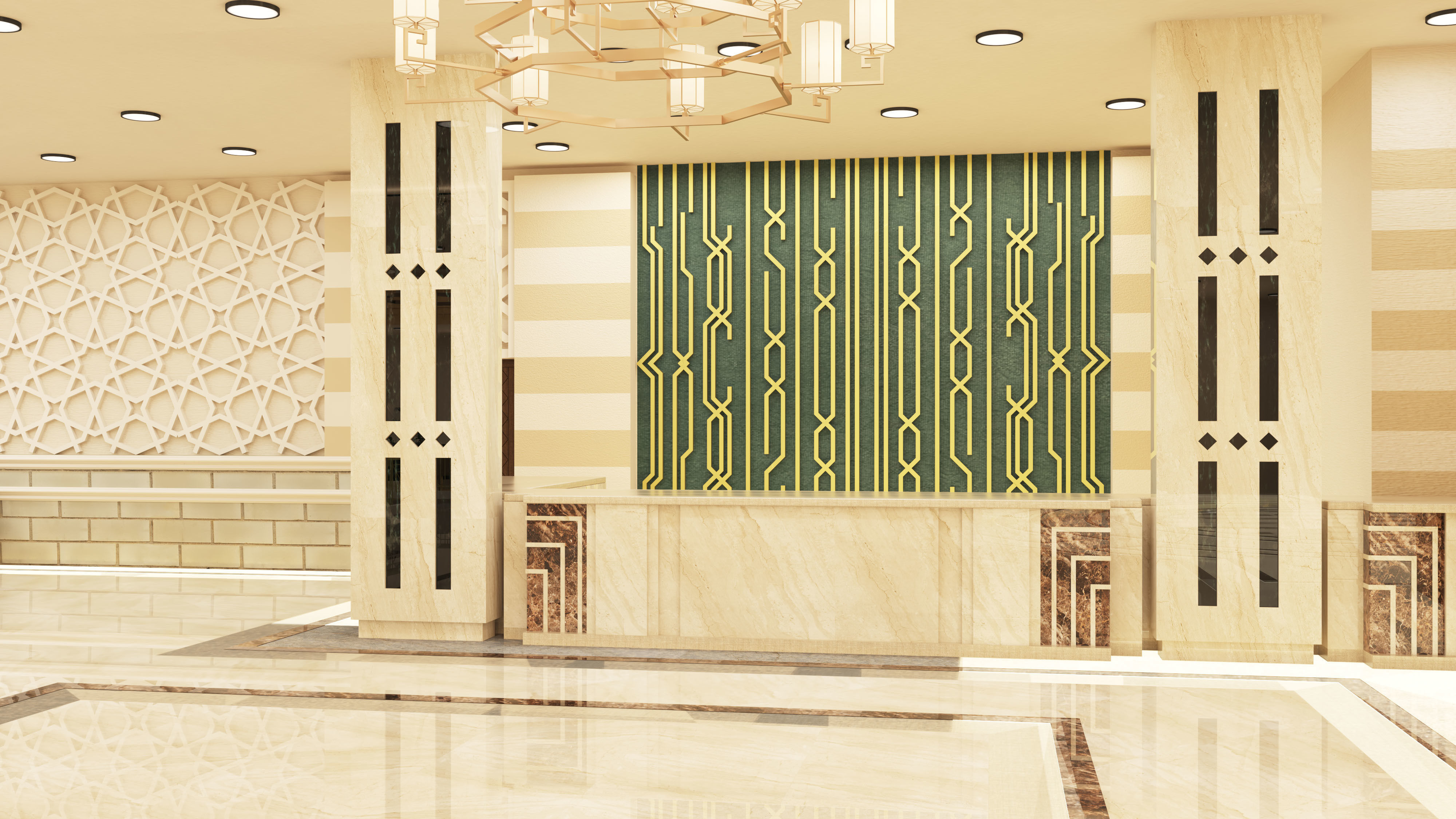 arabic hotel lobby 3D model | CGTrader