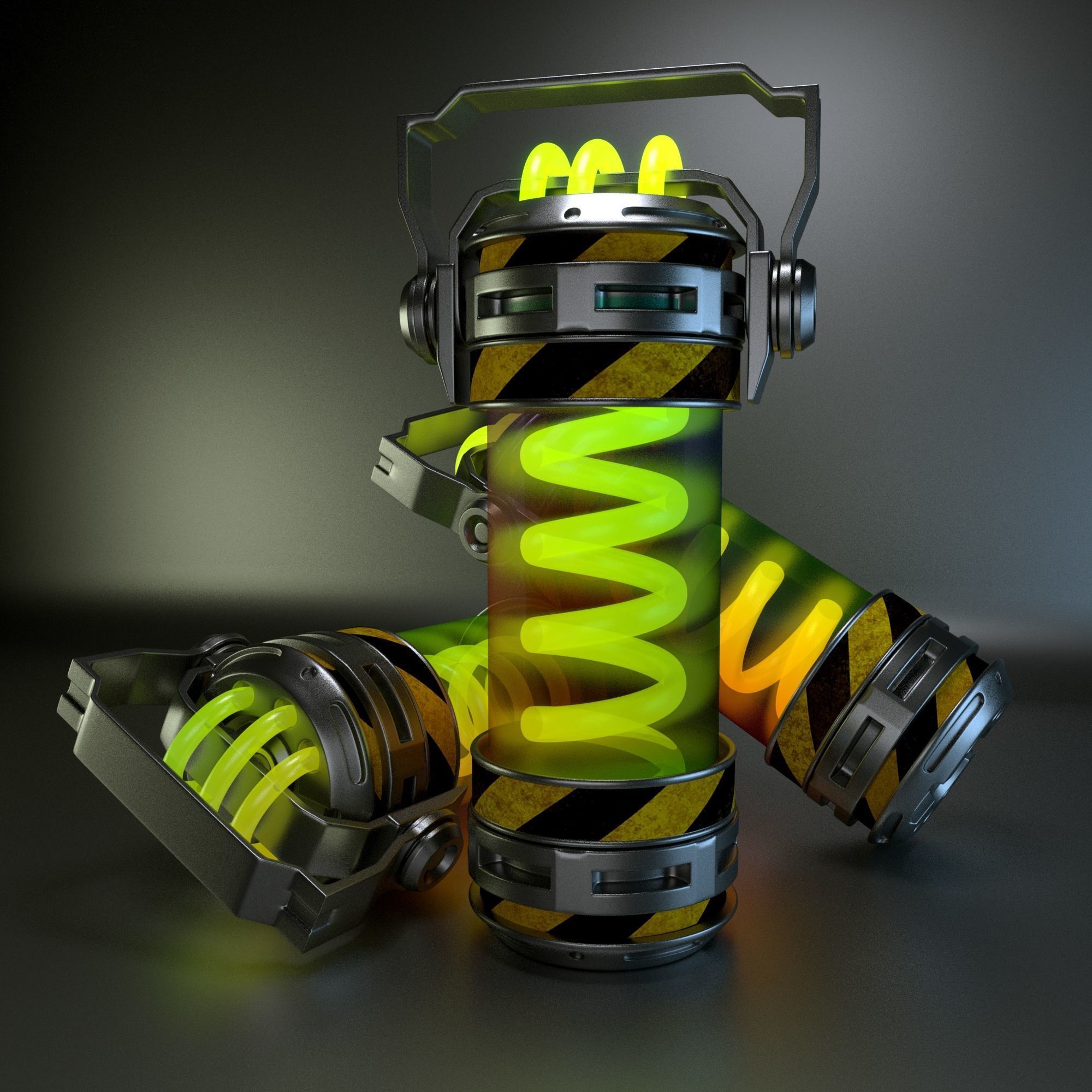Capsule 3D model grenade launcher 3D model | CGTrader