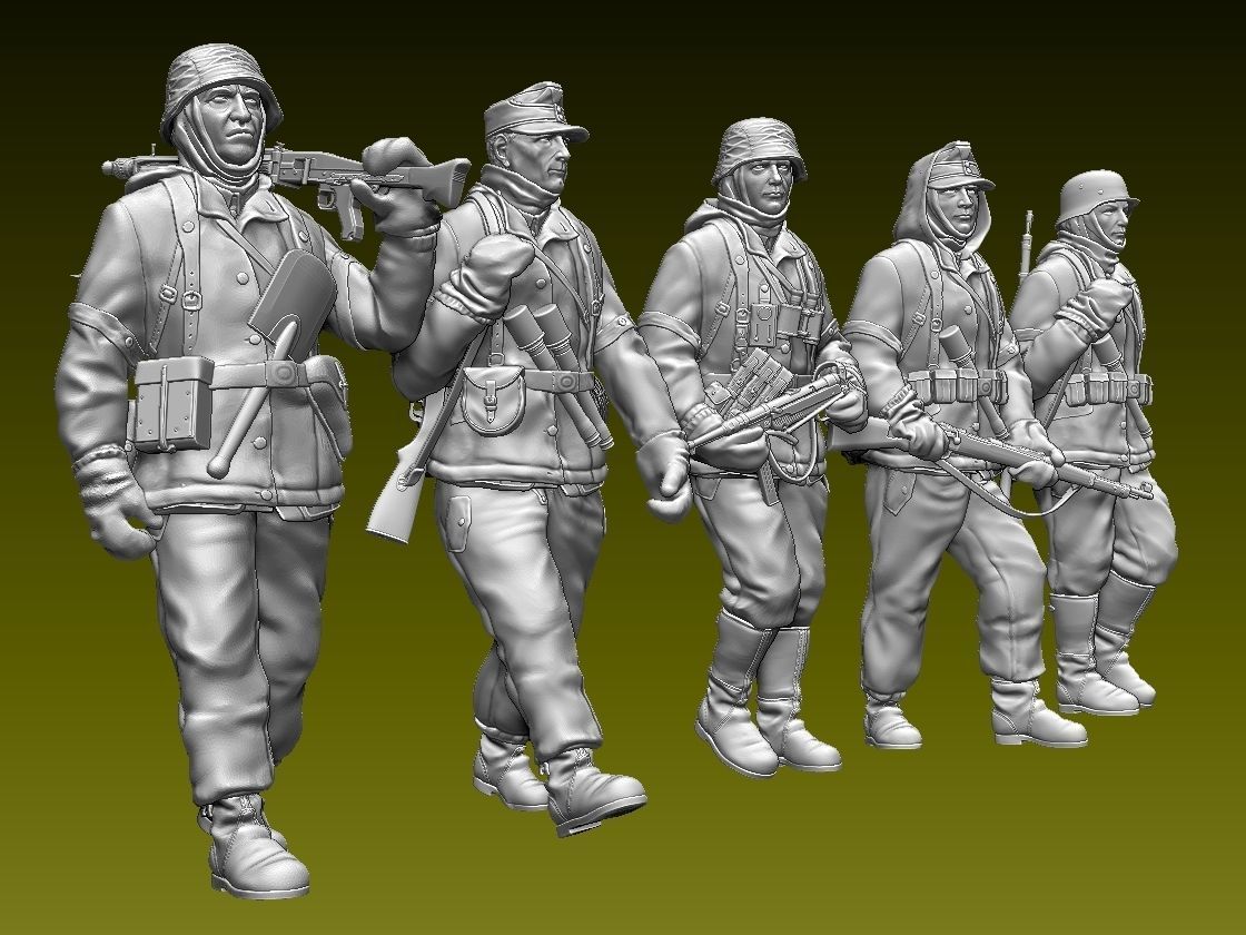 German soldiers 3D model 3D printable | CGTrader
