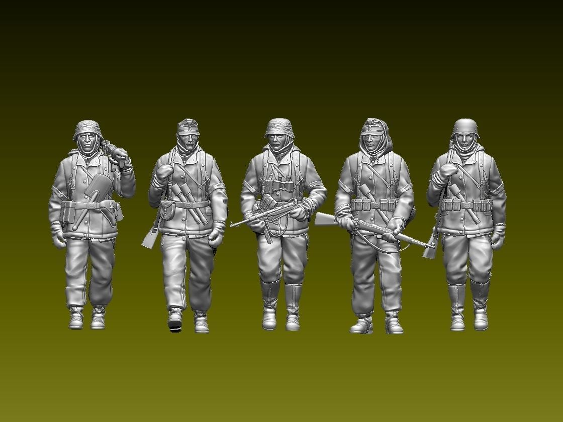 German soldiers 3D model 3D printable | CGTrader